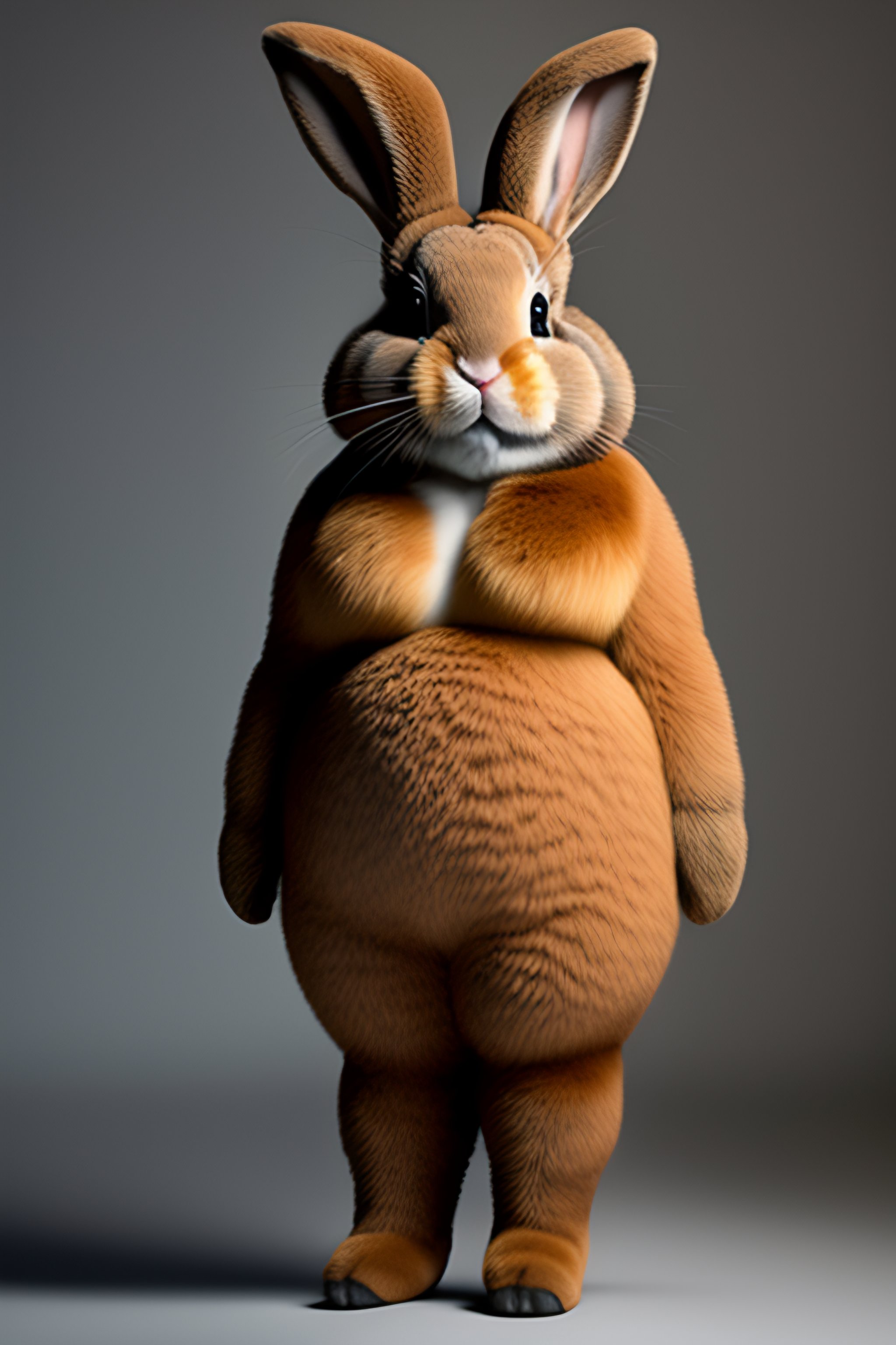 Lexica - Female proportion anthro bunny, big foot costume, furry body