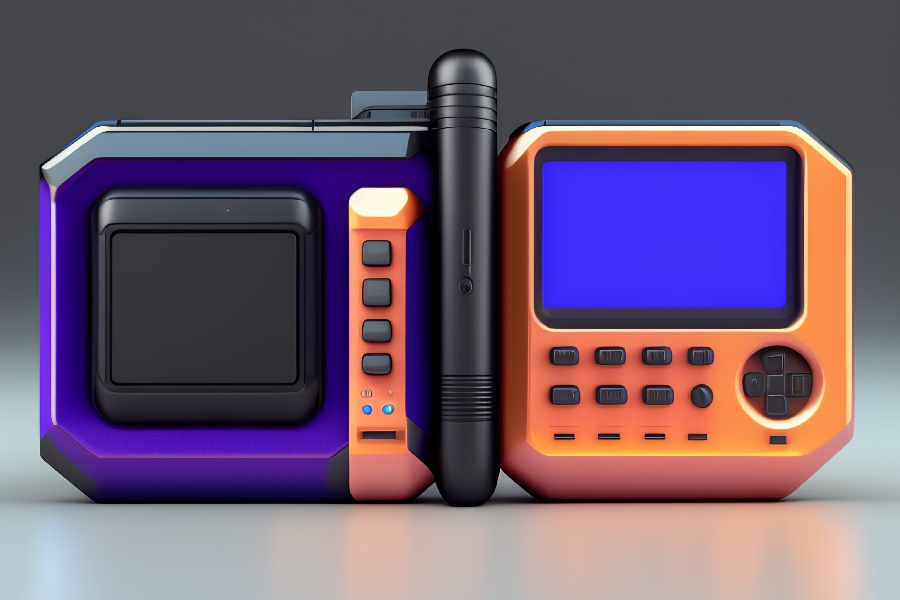Lexica - Vintage personal handheld computer device, 1990s, c4d render ...