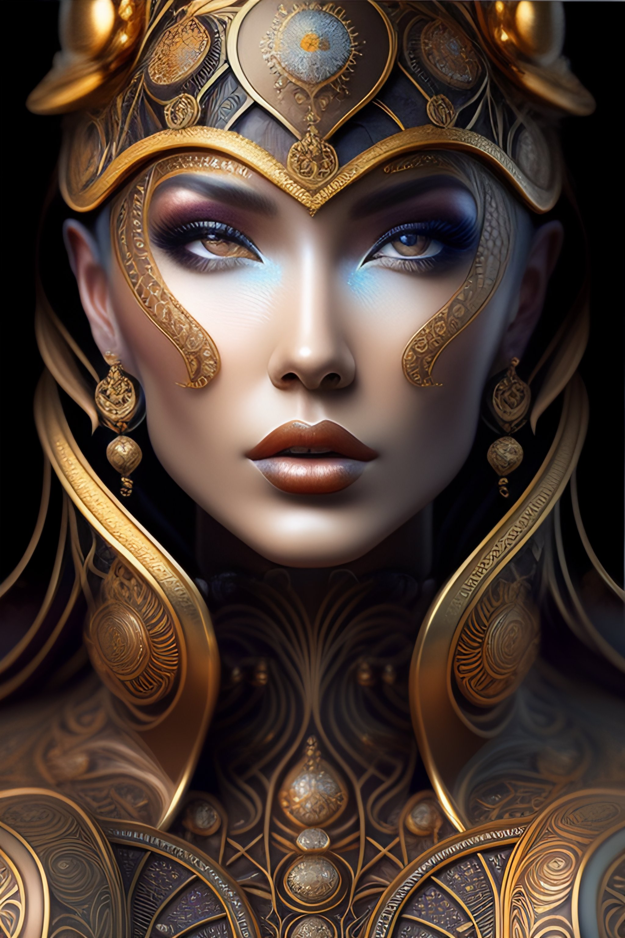 Lexica - Seamless pattern of steampunk cybernetic biomechanical robotic ...