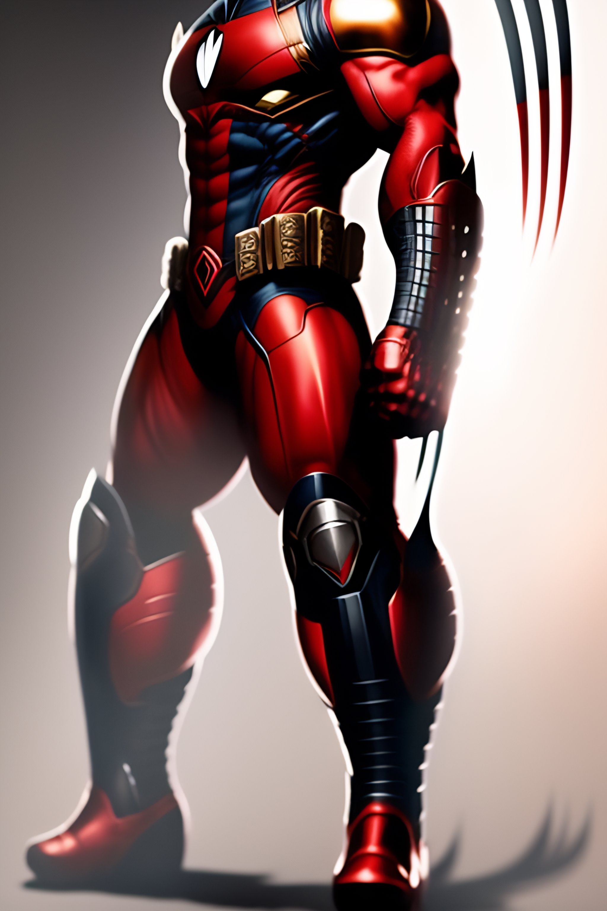 Lexica - Wolverine as Deadpool showing claws in avengers movie, full body