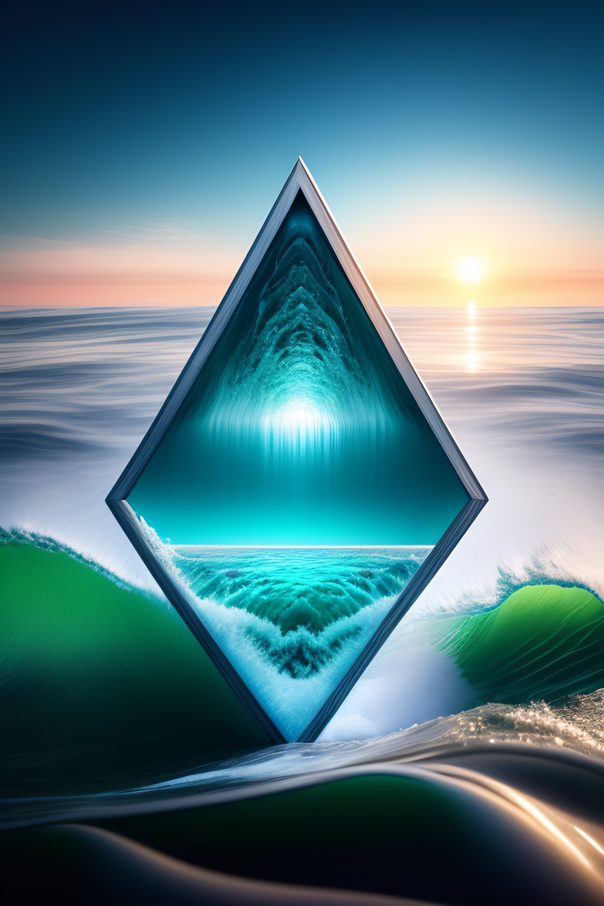 Lexica - Water artwork manipulation inside the shape of a downward ...