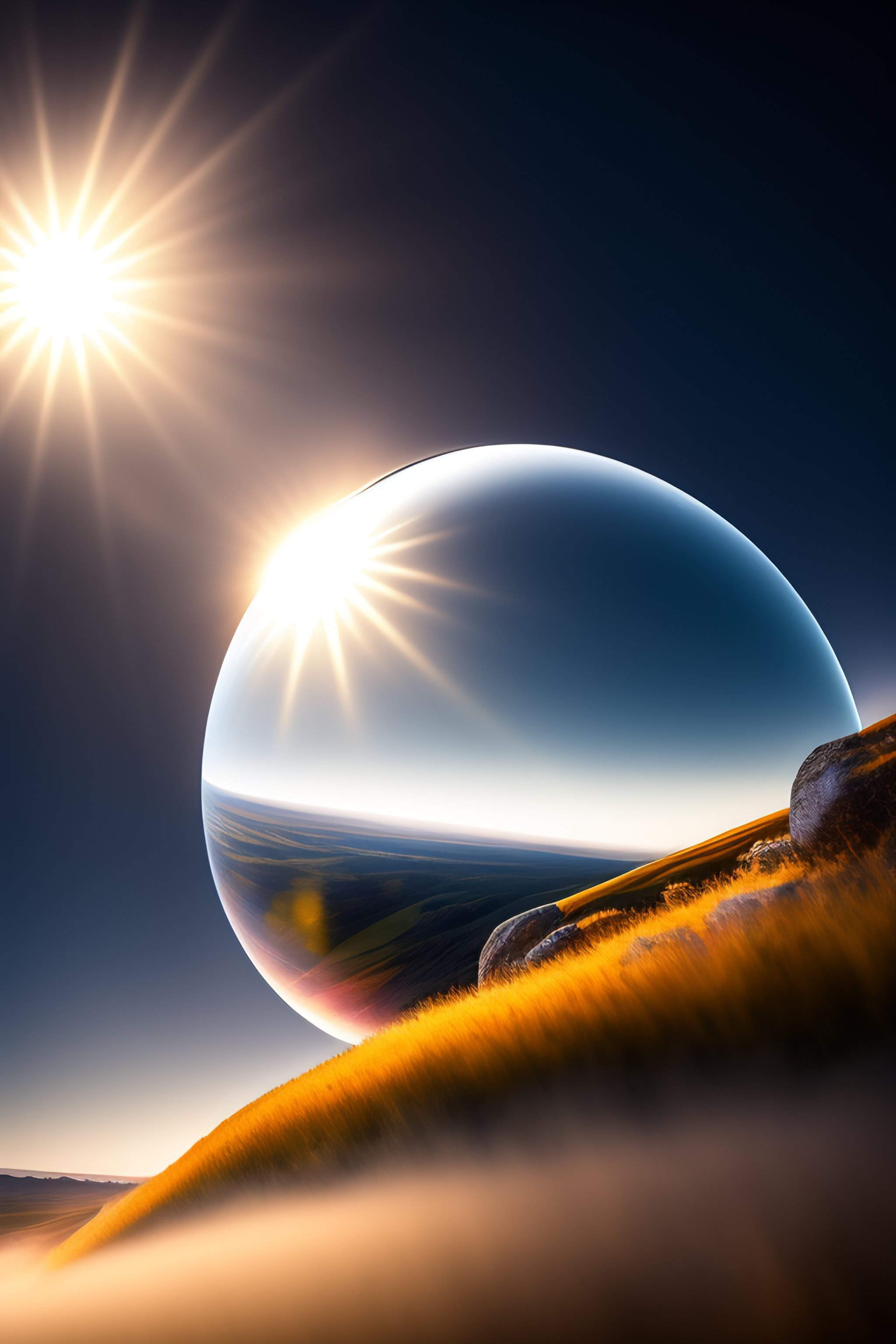 Lexica - Experience the awe-inspiring sight of an enormous sun ...