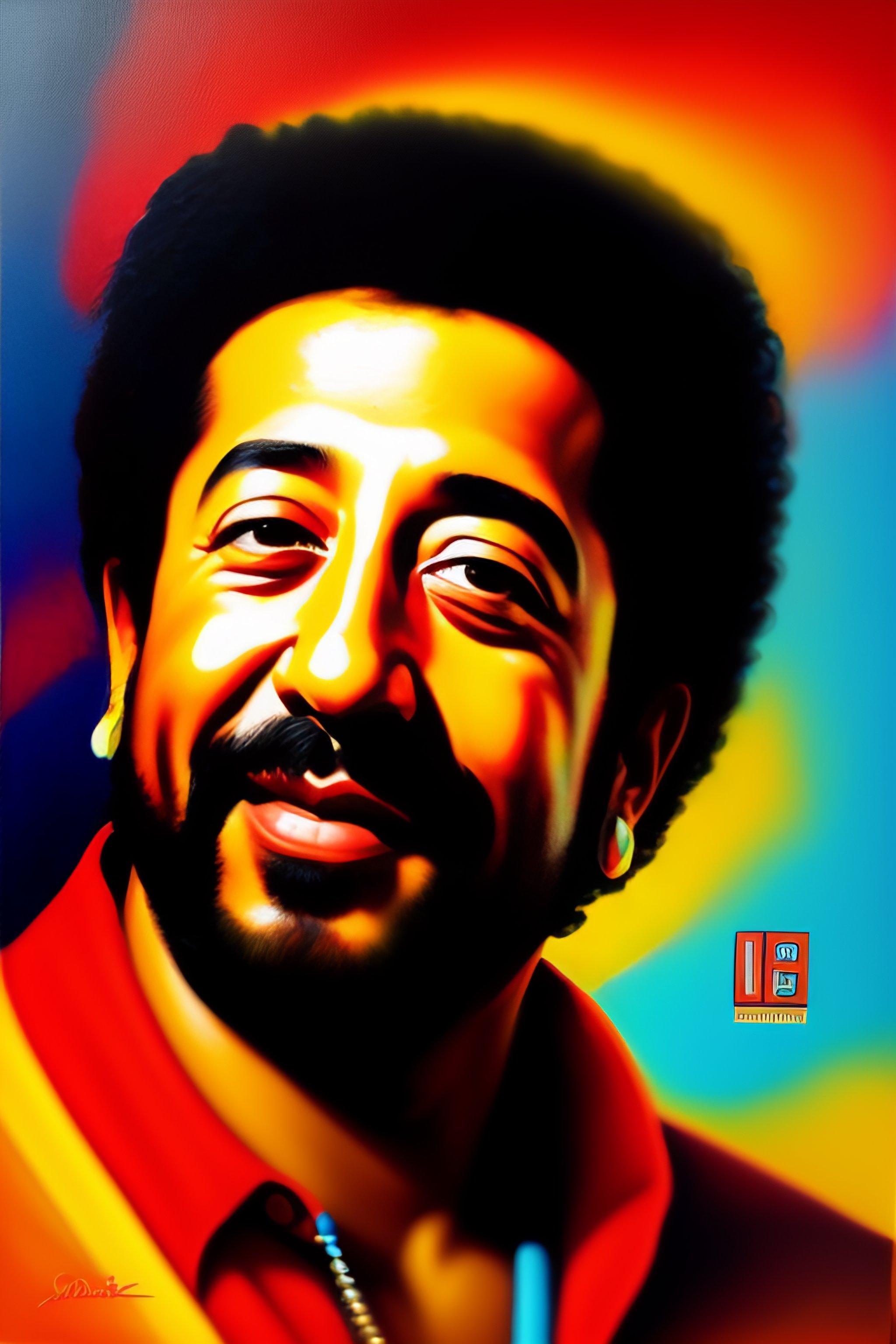 Lexica - Oil paint cheb khaled hight details
