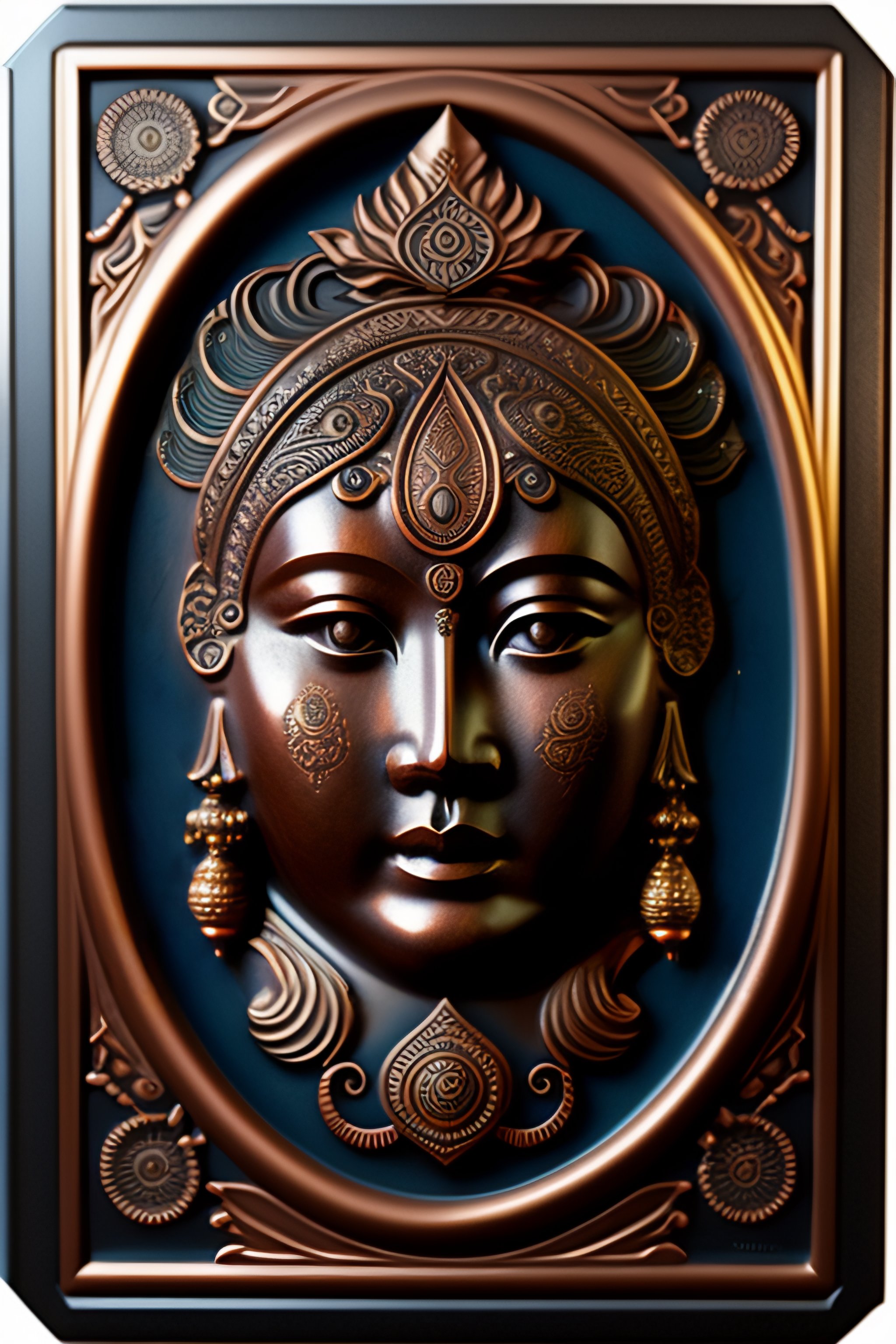 Lexica - Highly detailed image of mahakala marbleized copper in the ...