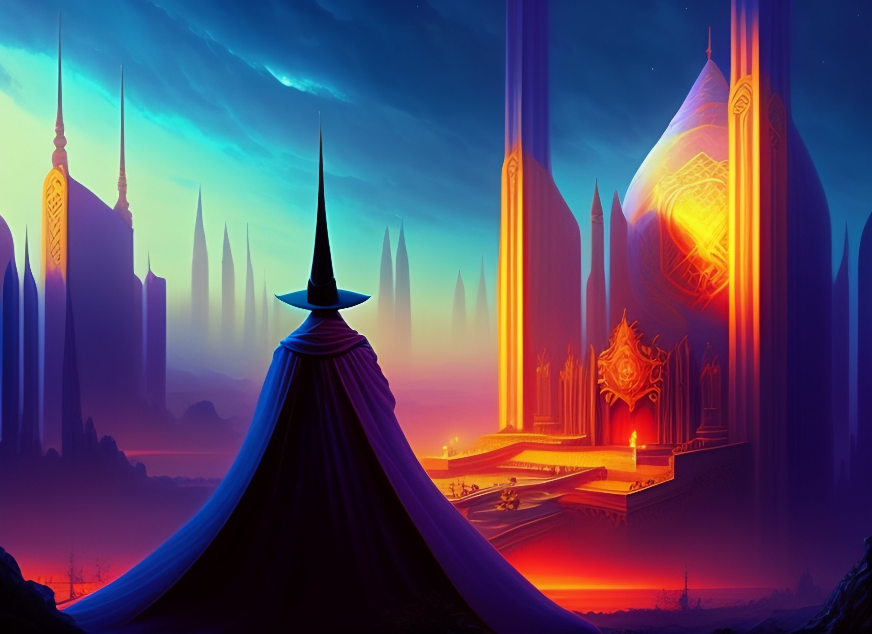 Lexica - 80s concept matte painting, magical realism, haunting, Satan ...