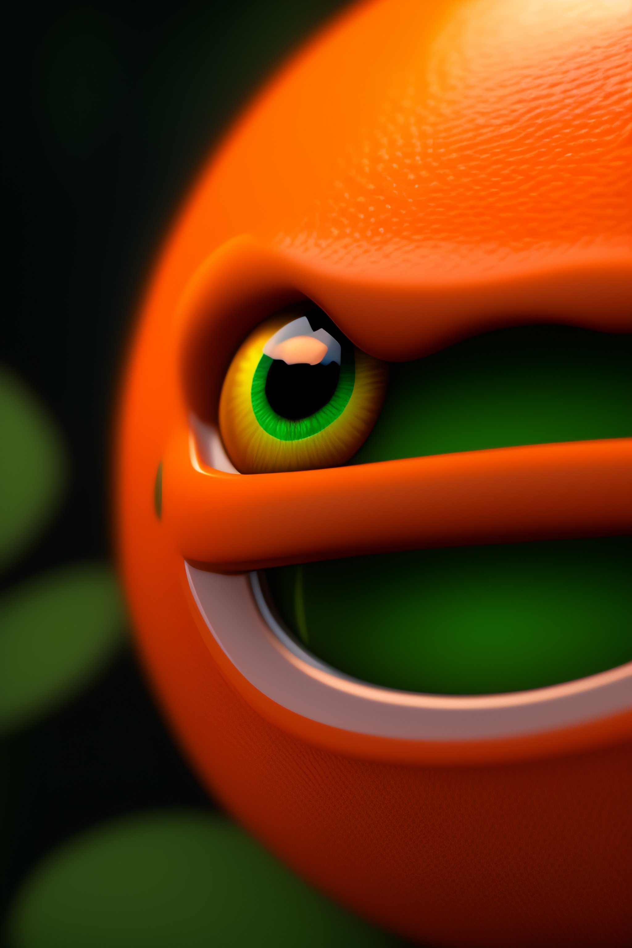 Lexica - Cute Chibi one eyed orange monster, green pupil, pixar, 3d ...