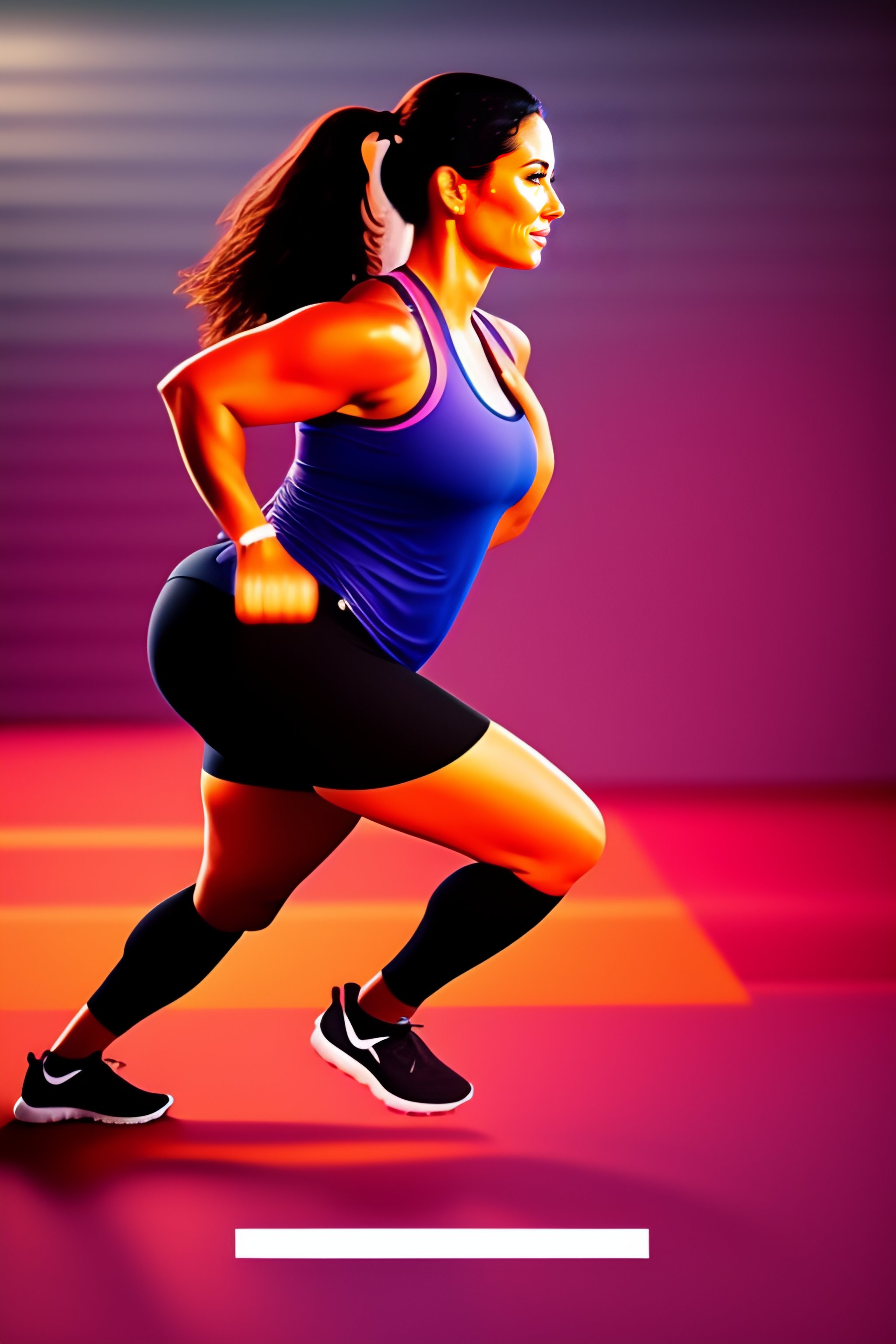 Lexica - Logo with a woman doing tabata exercises