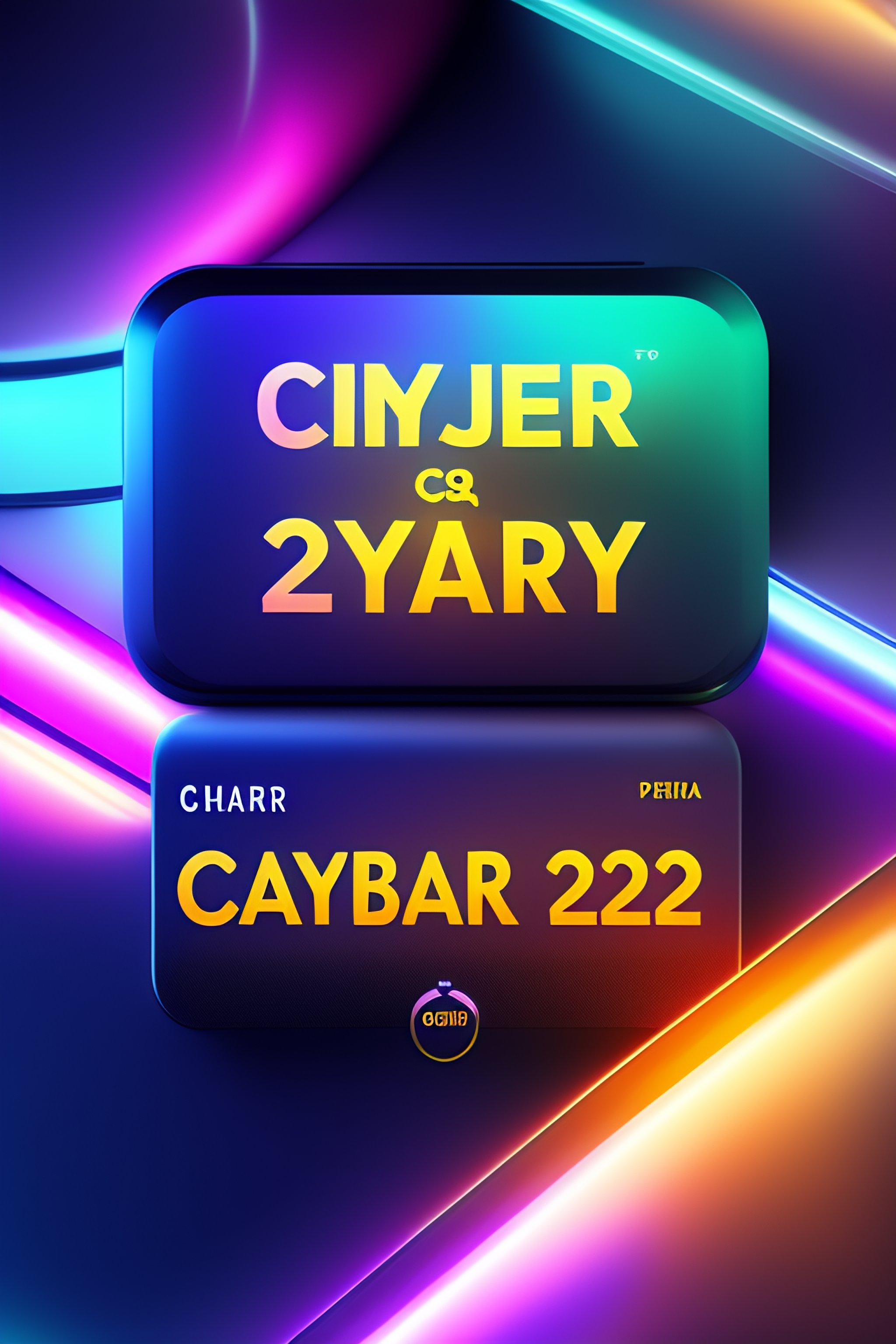 Lexica - Cyber vaporware logo with the text "CyBar2023"