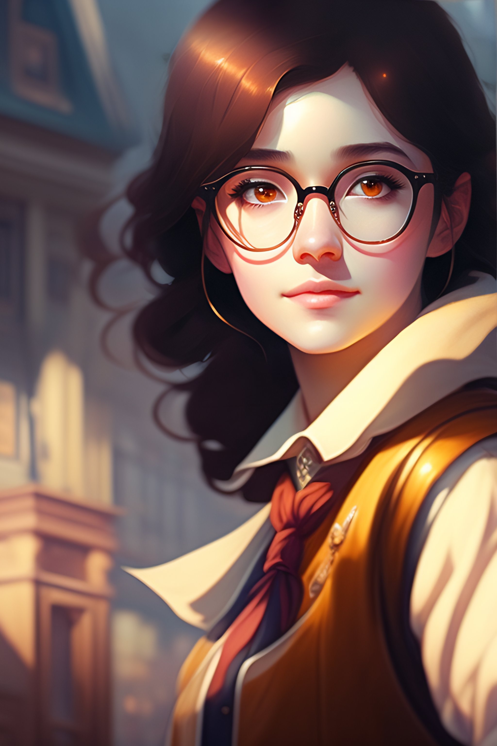 Lexica - Spectacles writing young reporter brunette tavern baroque oil ...