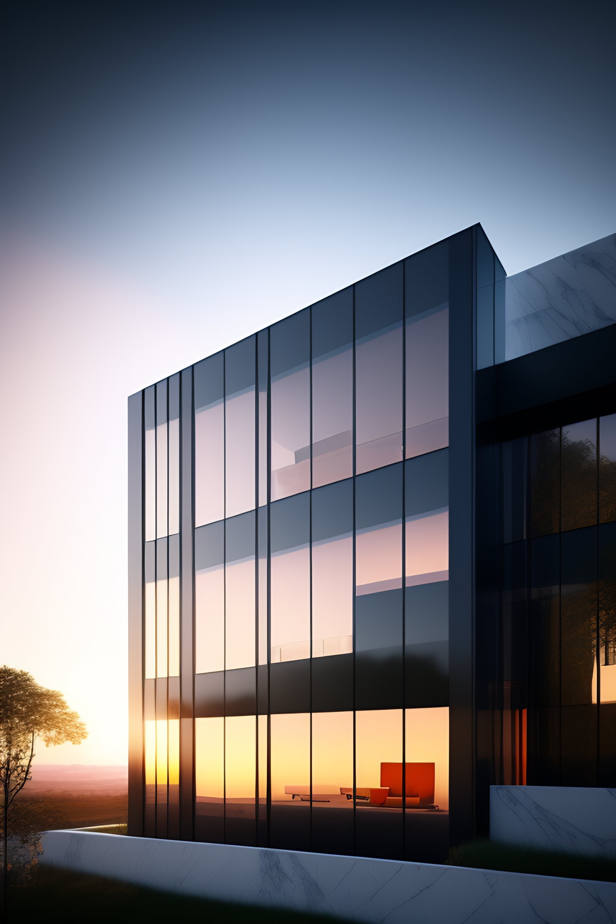 Lexica - Surreal modern 8 stories codominium, dinamic form and shape ...