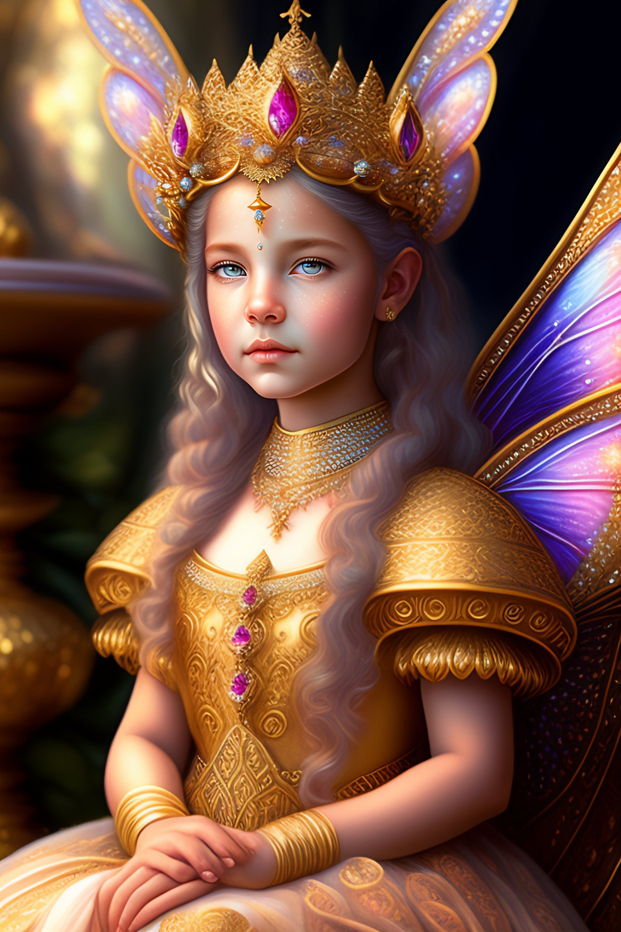 Lexica - Highly detailed closeup portrait of a fairy princess wearing a ...