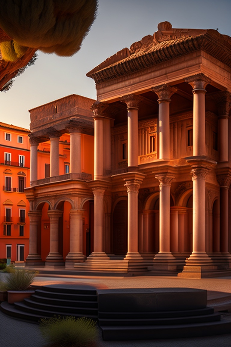 Lexica - Photograph of a Roman city, roman architecture