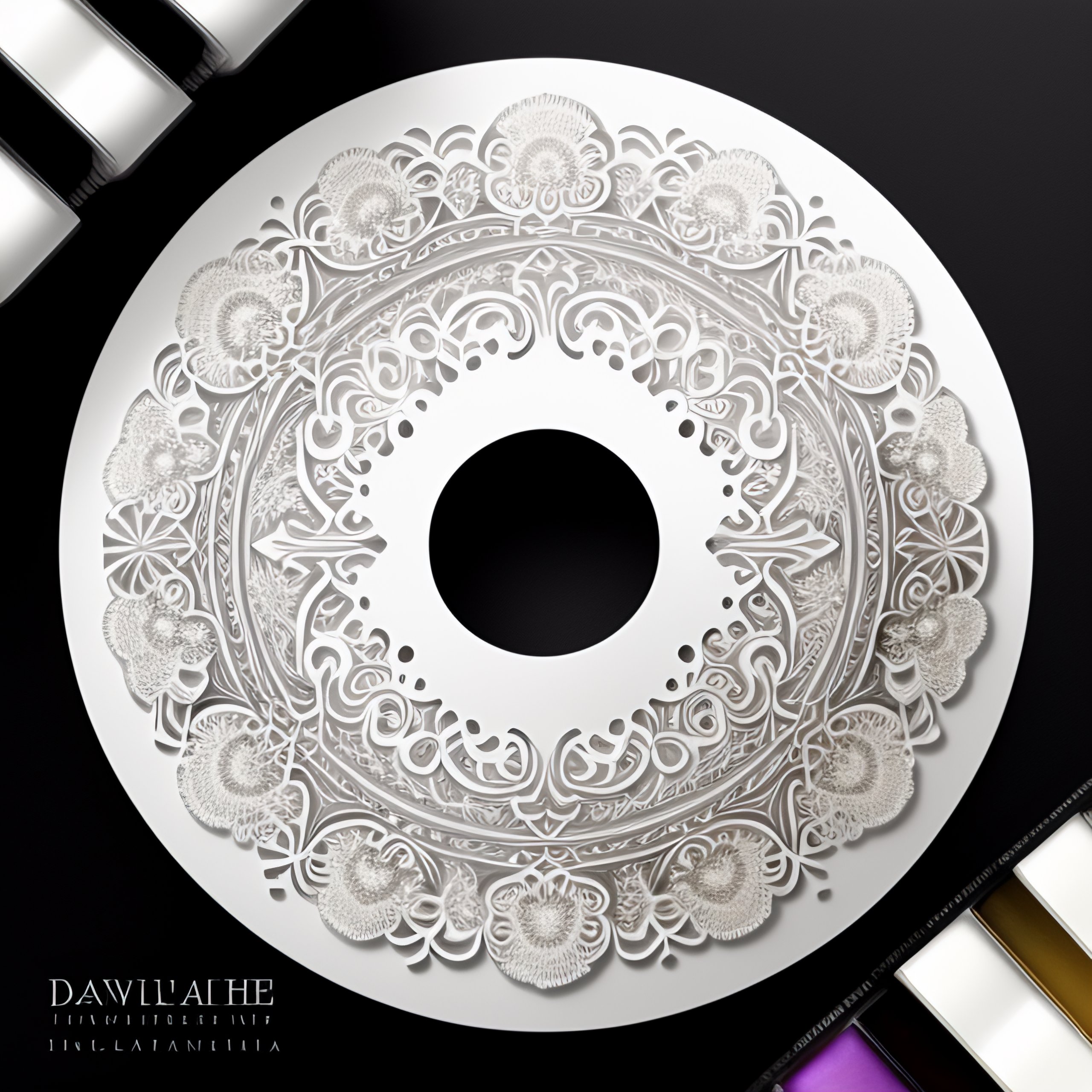 Lexica - Blank white placeholder with round lush bloomy wreath ...