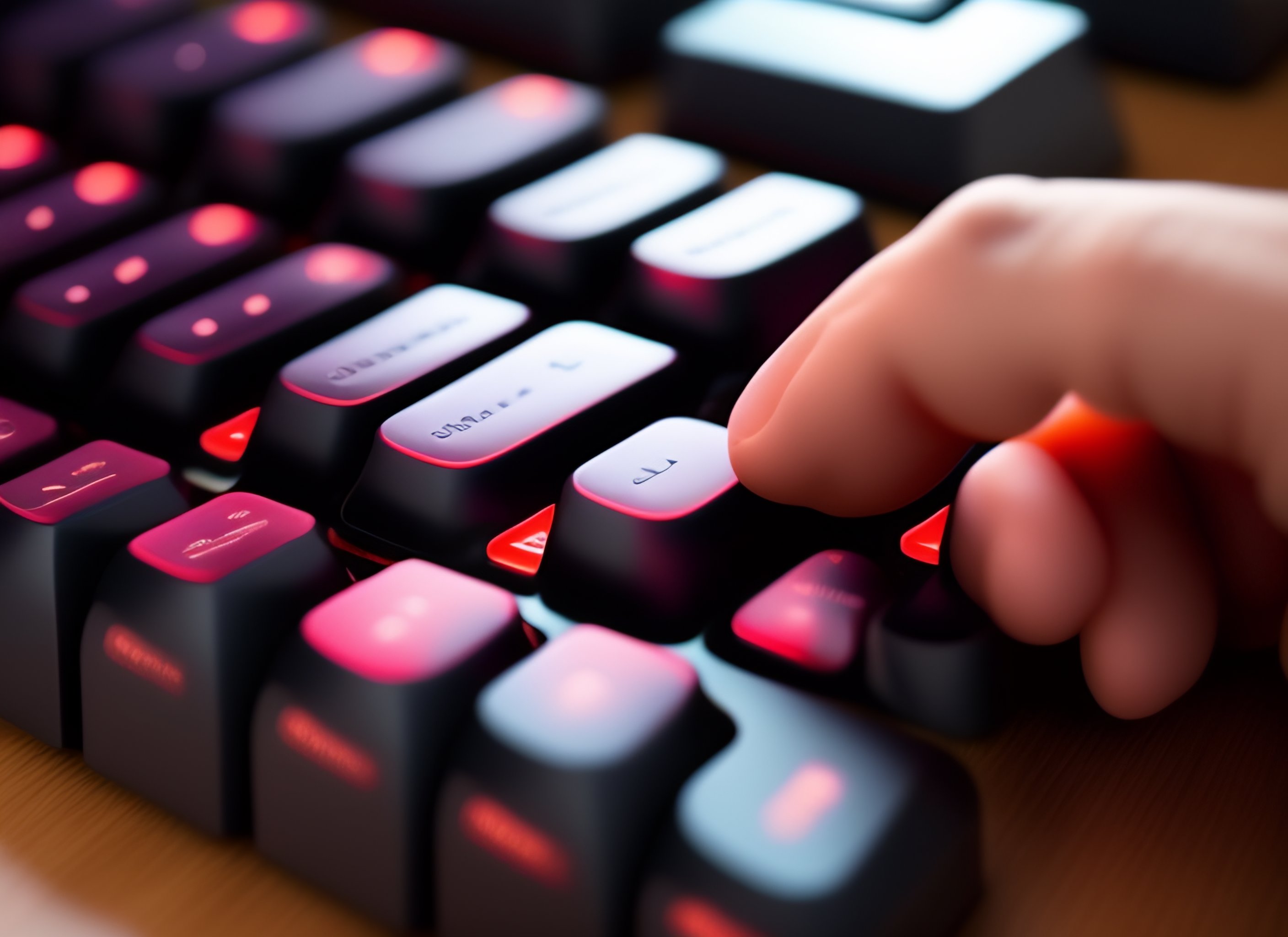 Lexica - Hands on braille keyboard, intrincate details