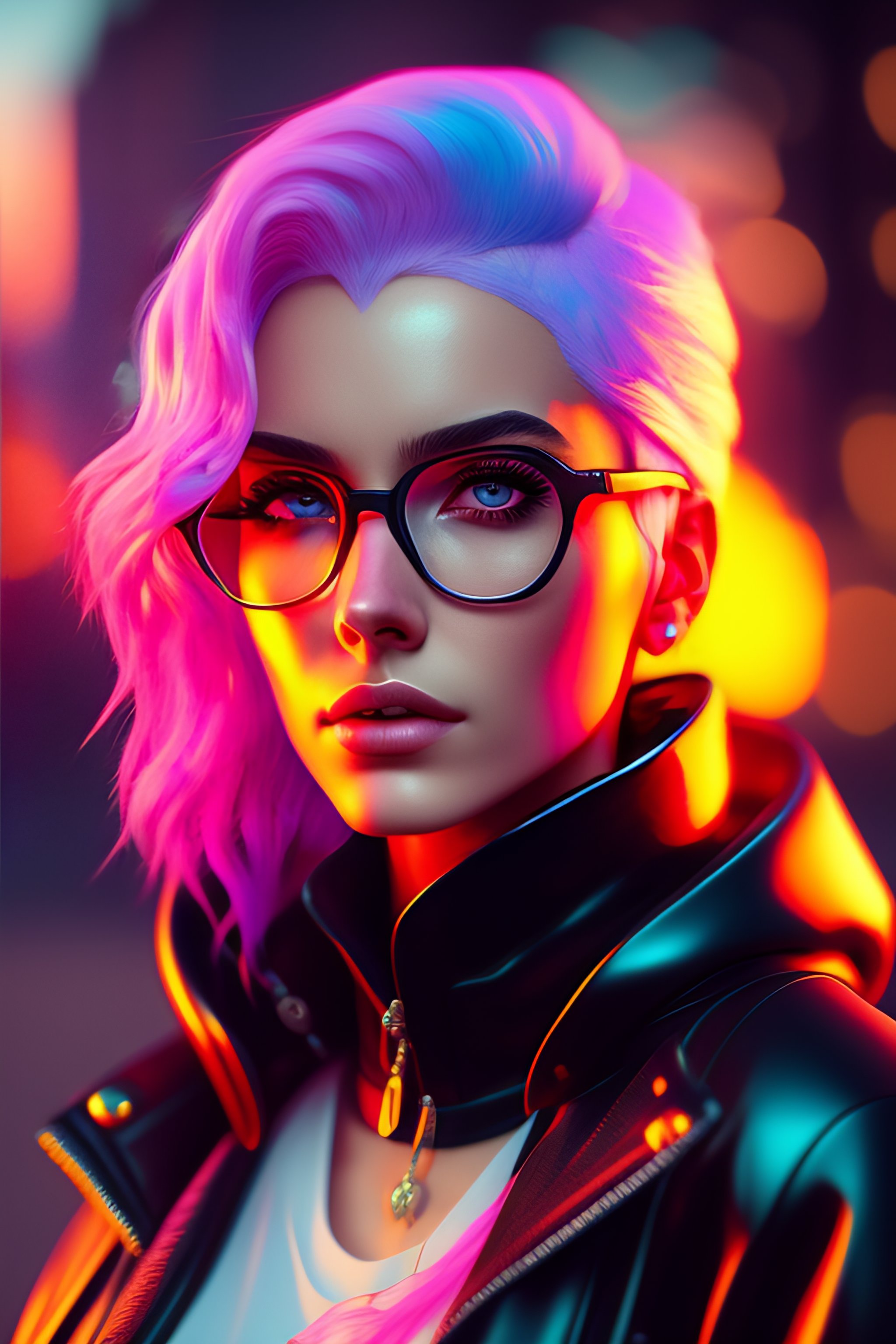 Lexica - Highly detailed portrait of a sewer emo punk woman student ...