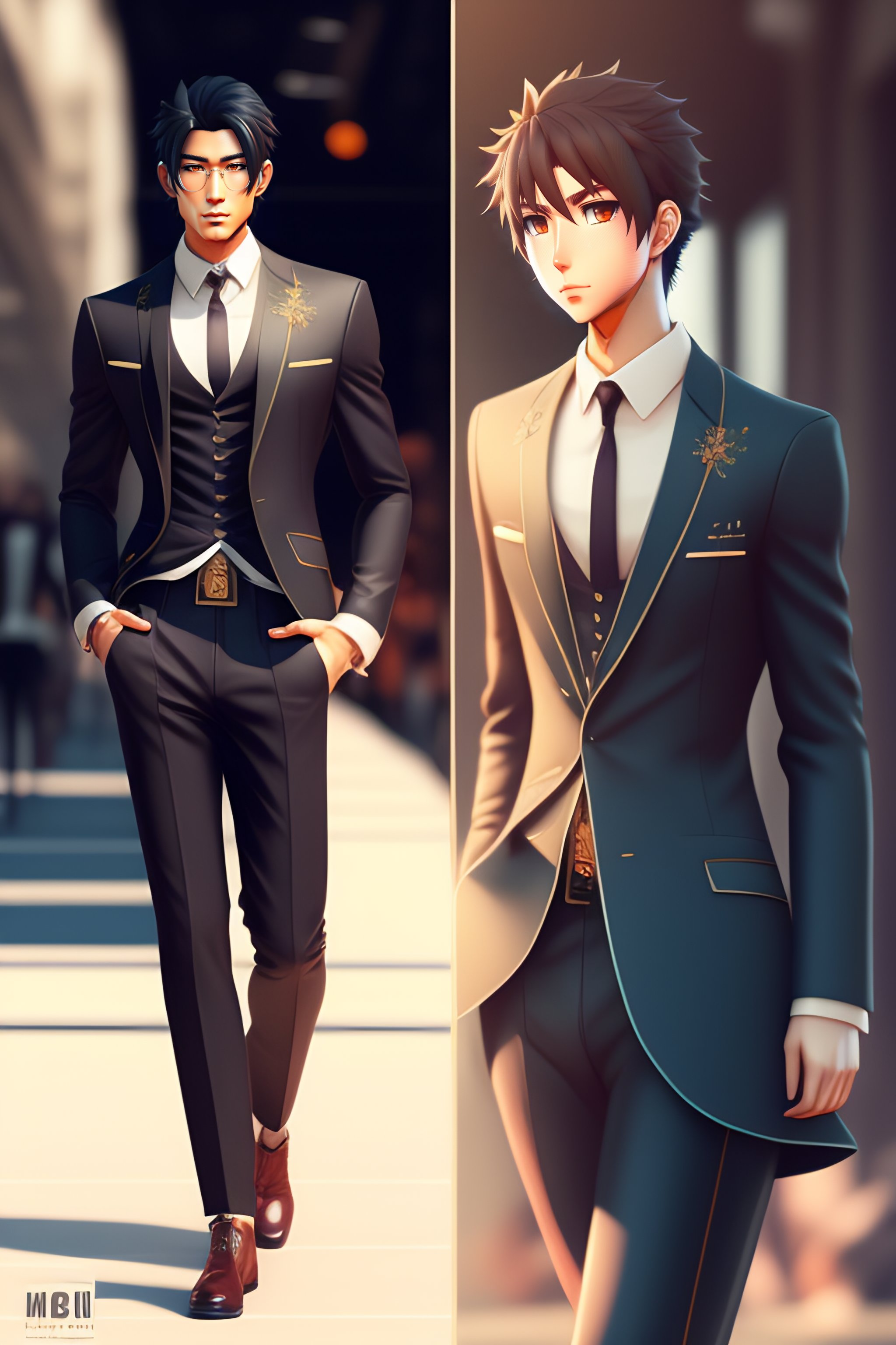 Lexica - Full body anime style model man working, realistic detailes ...