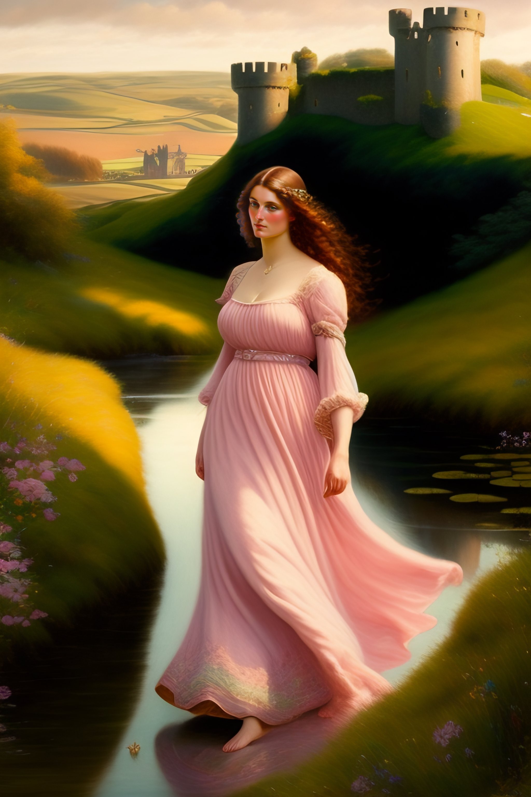 Lexica - Romantic pre-Raphaelite style oil painting portrait of a giant ...