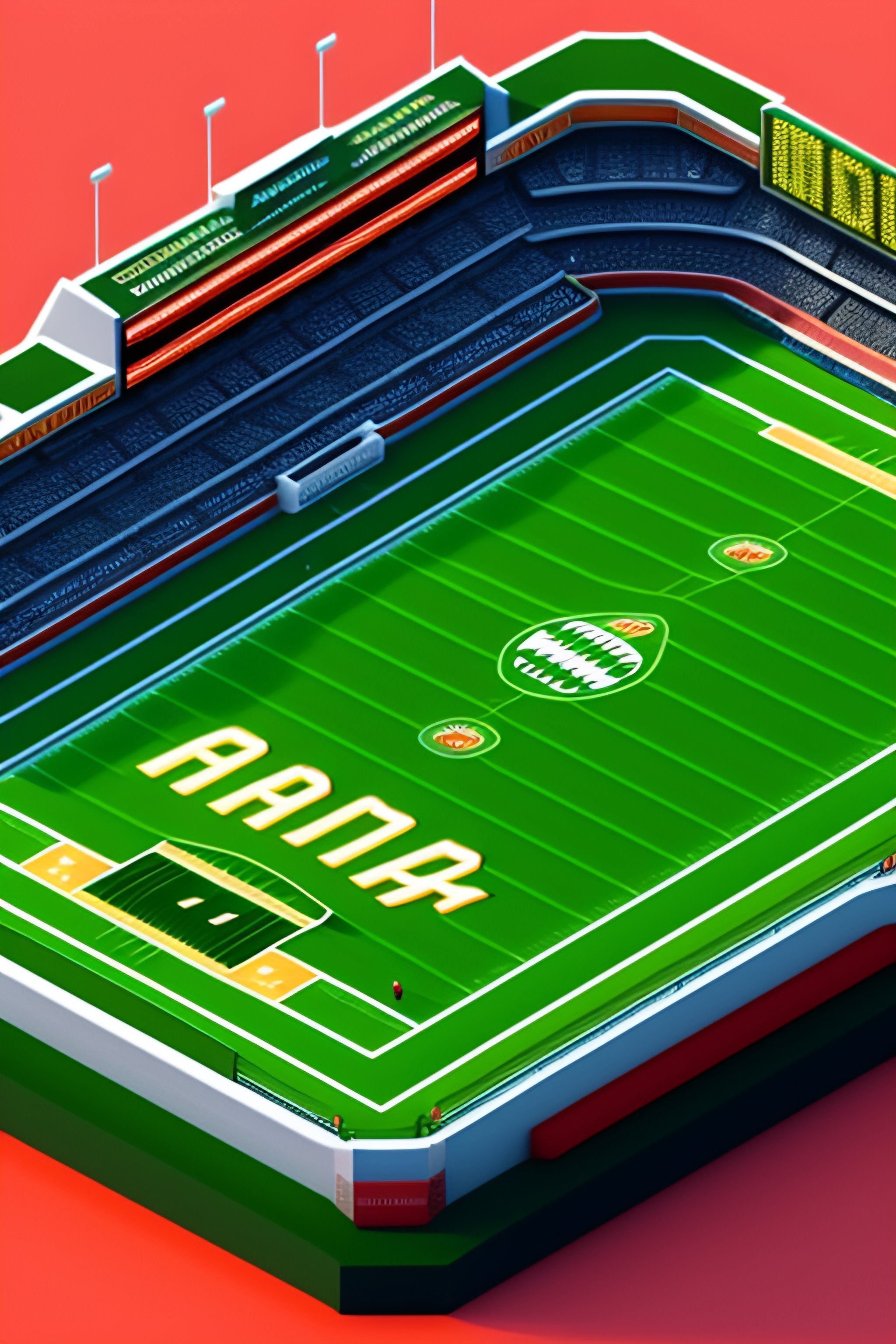 Lexica - Football stadium design, hyper-realistic rendering, isometric ...