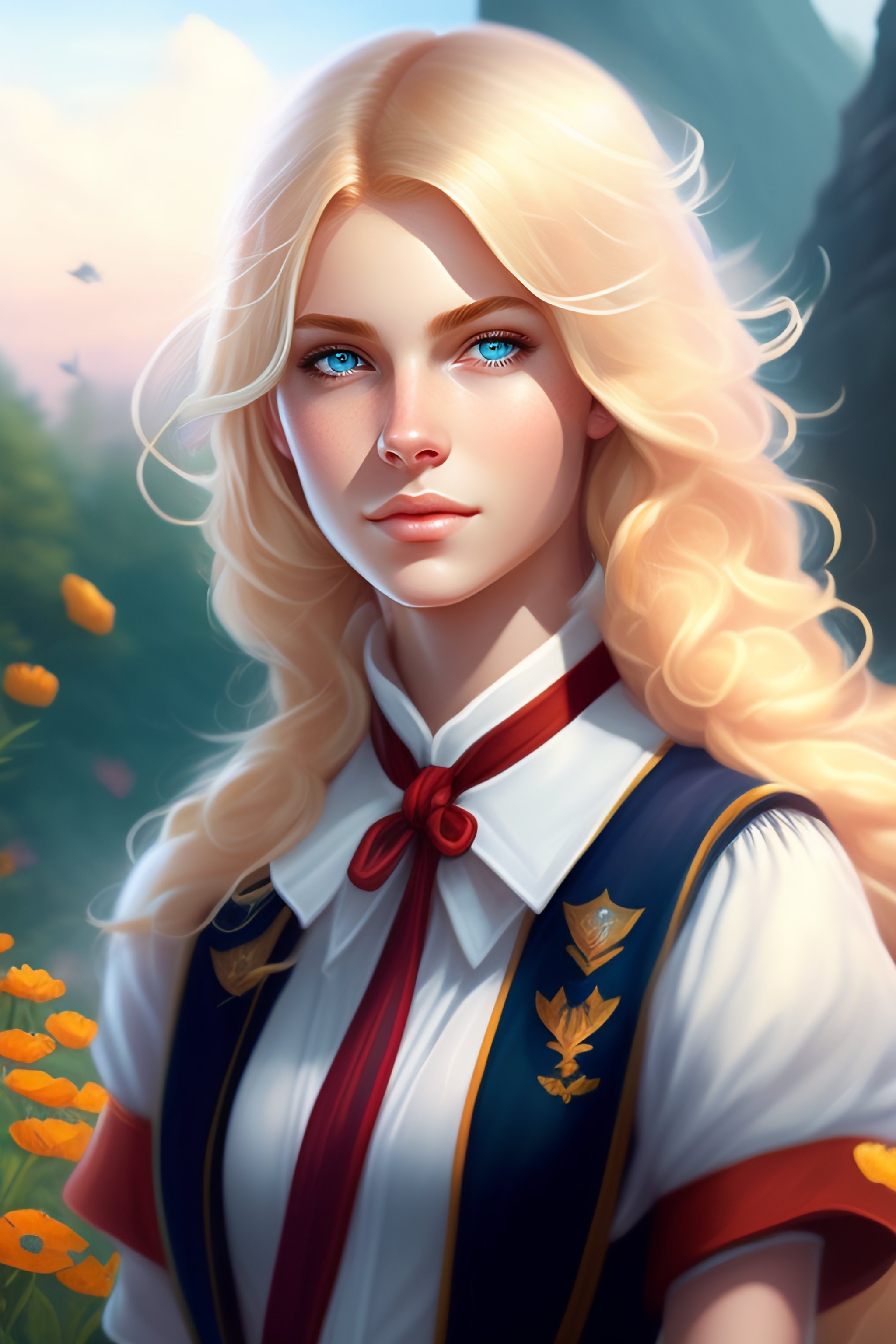 Lexica Midjourney Style Alice A Close Up Of A Person With Blonde