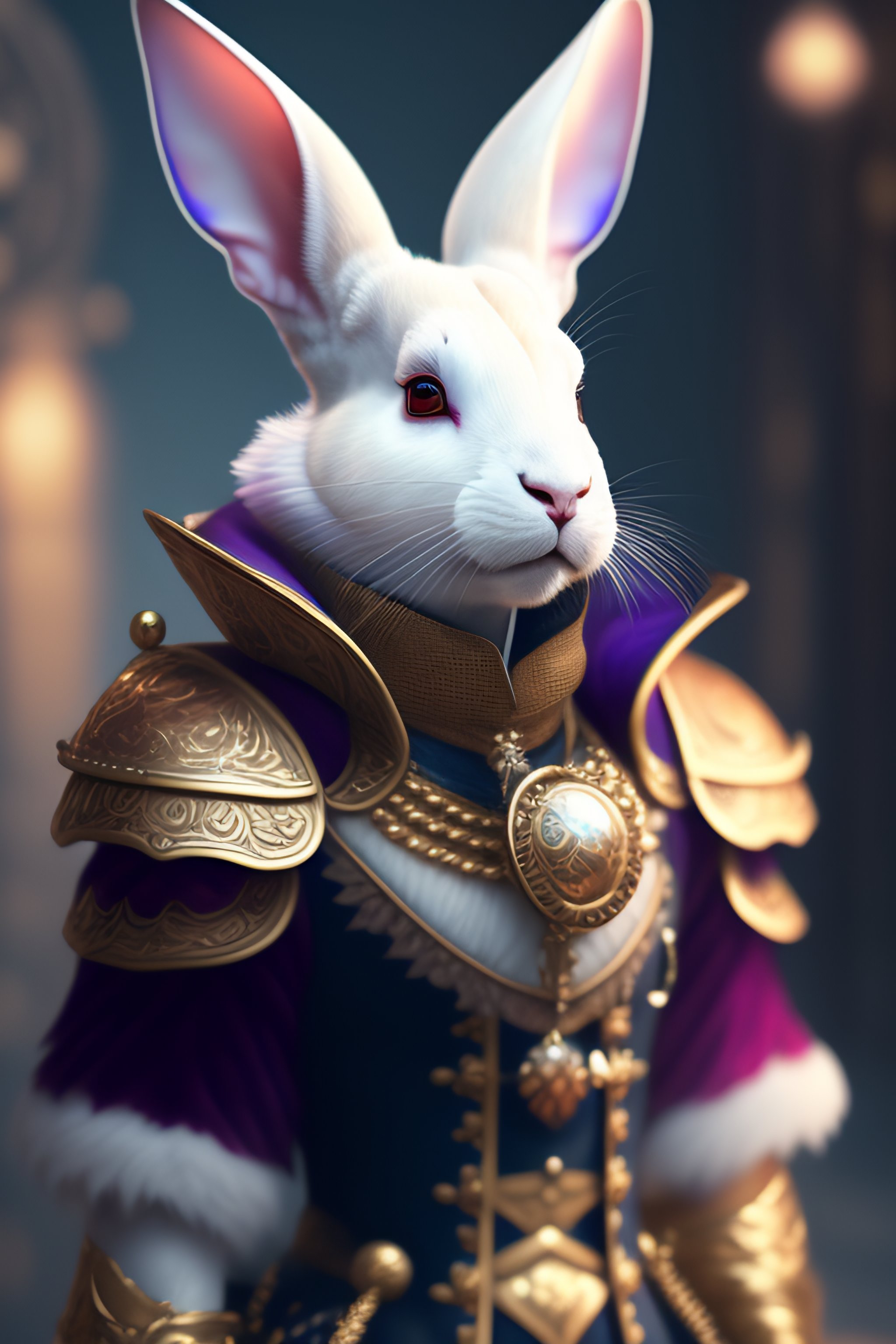 Lexica - An anthropomorphic white rabbit male wizard dressed as a punk ...