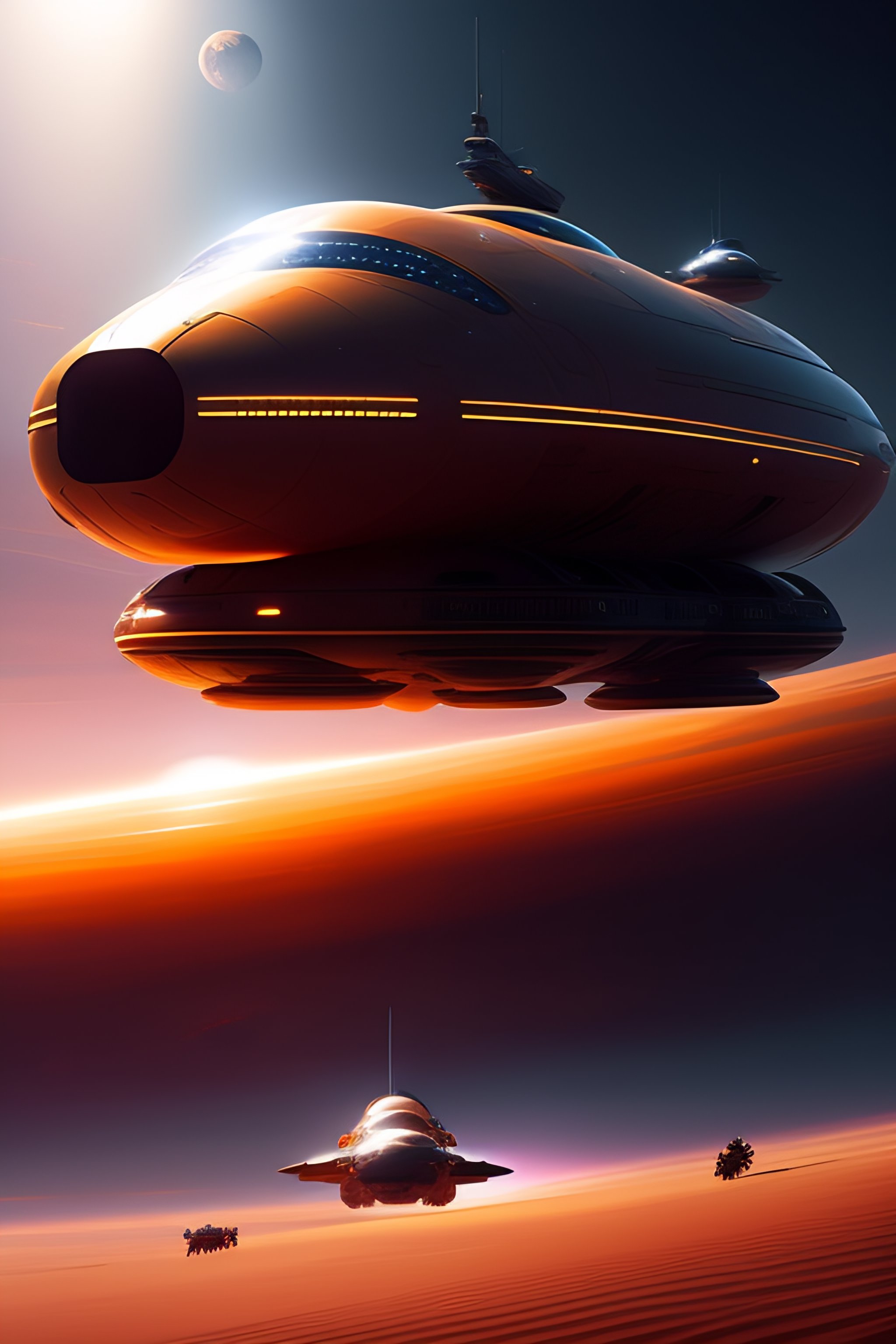 Lexica - A cinematic duna style spaceship futuristic, deep space ...