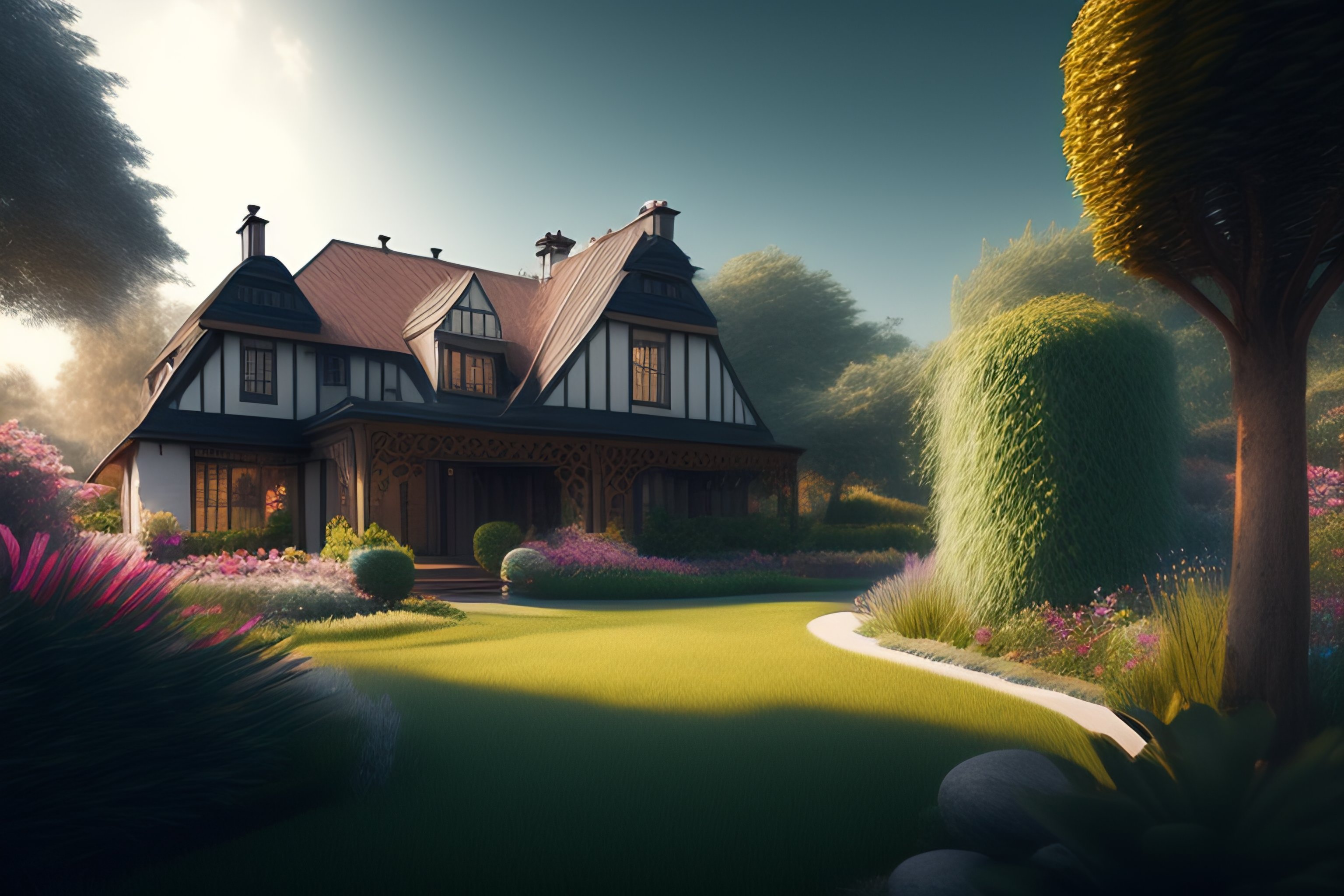 Lexica - Beautiful gardens, cgi, trending on artstation, hyper ...