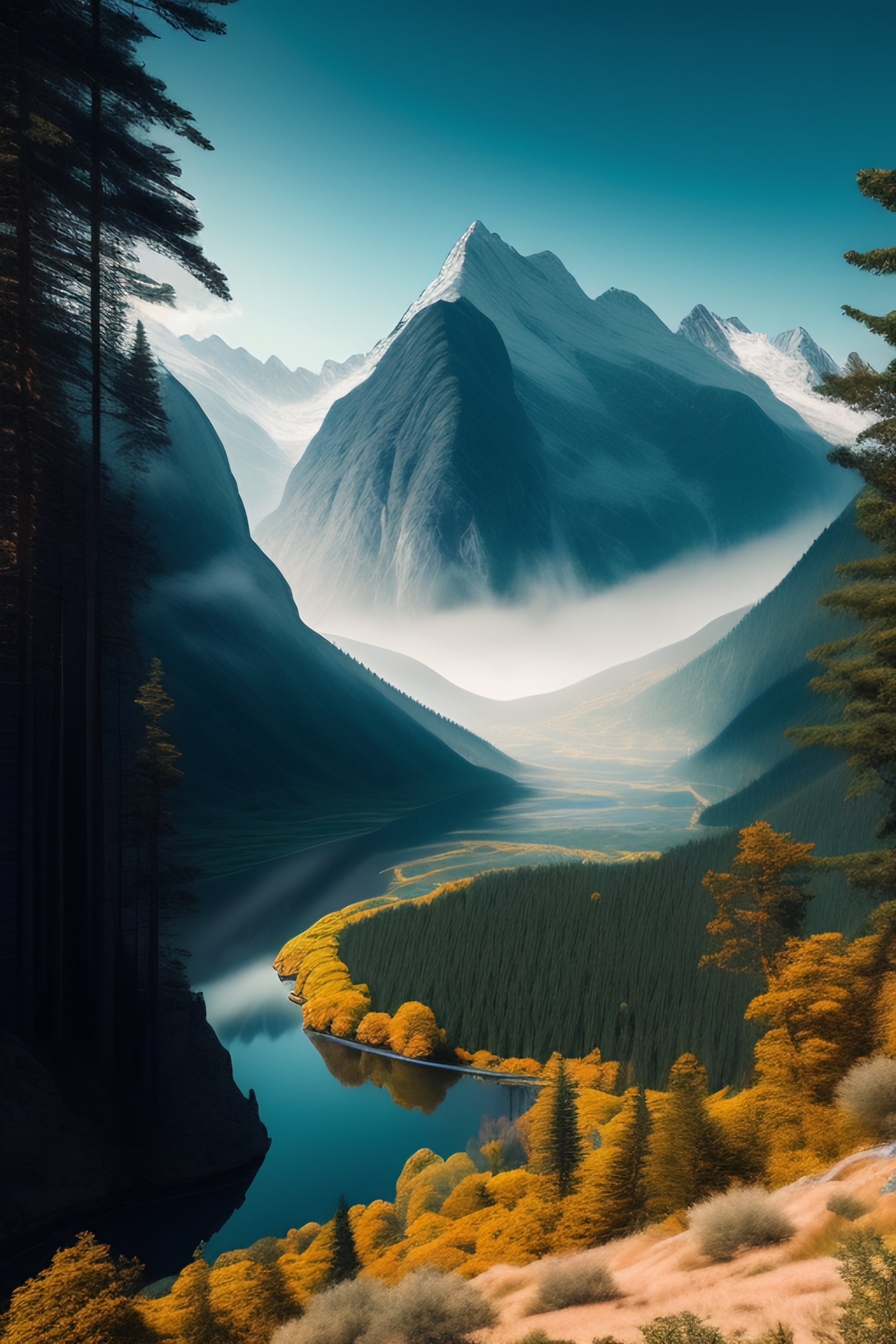 Lexica - A beautiful and highly detailed matte painting a mythical man ...