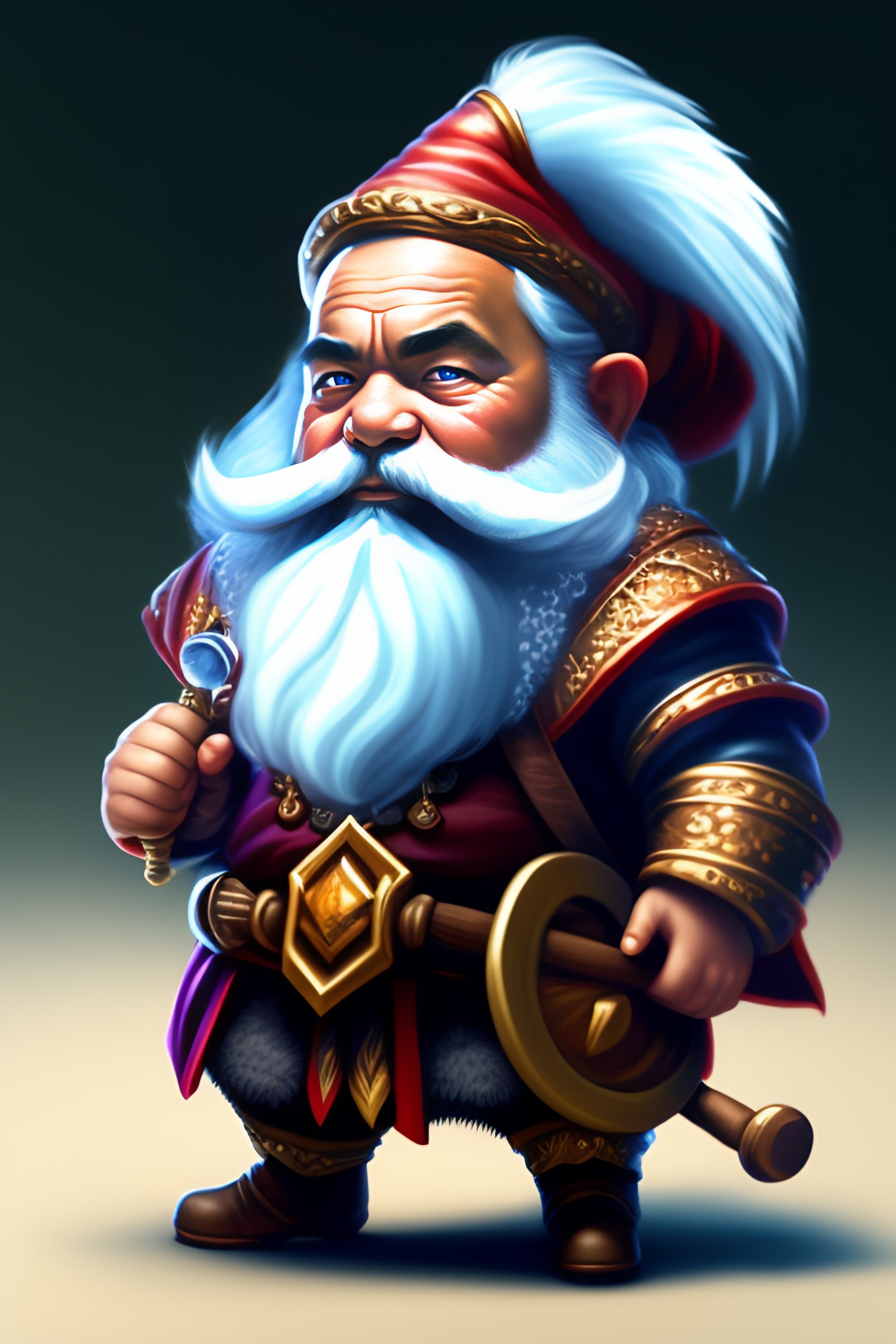 Lexica - Dwarf Wizard, RPG, with flail