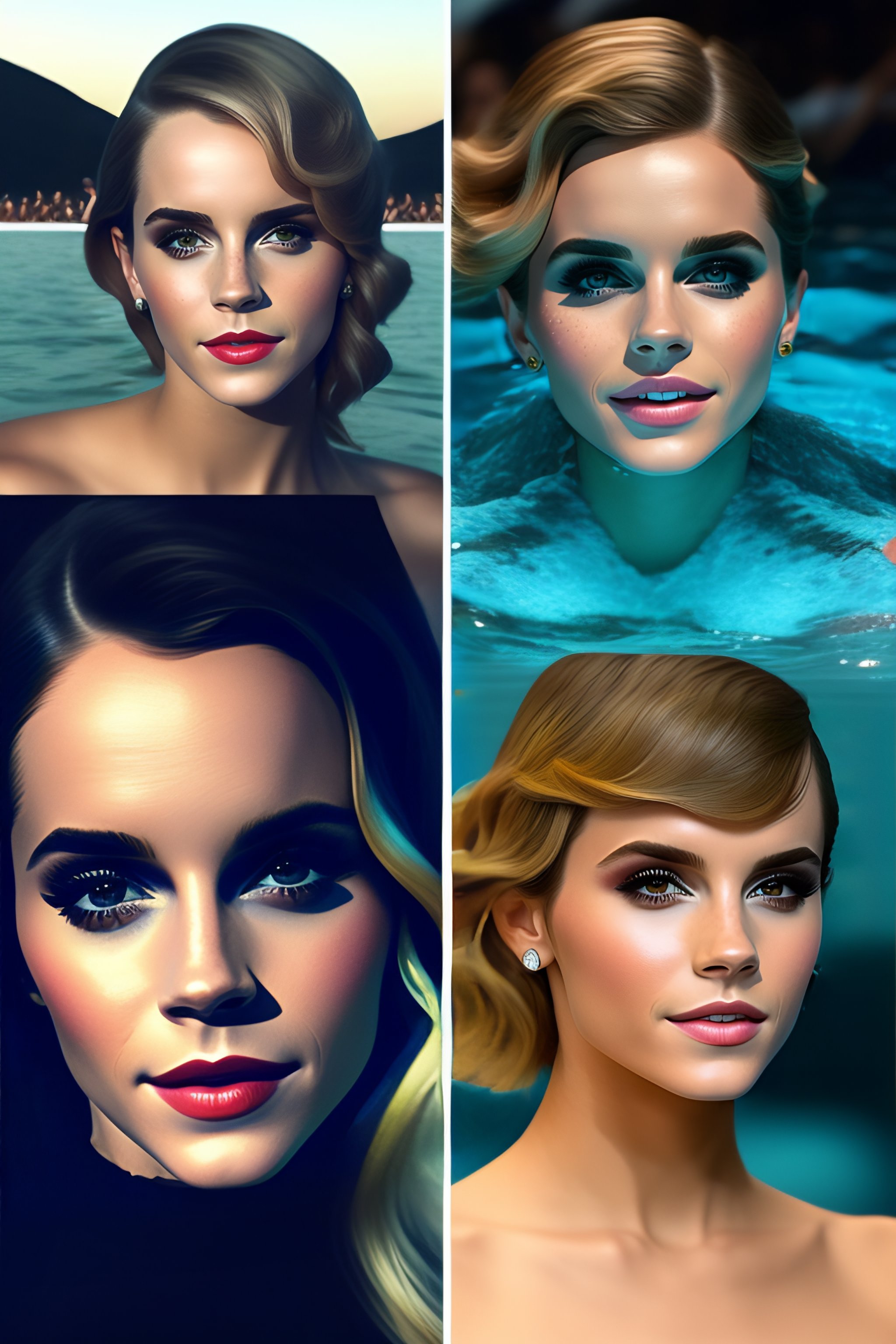 Lexica - Emma watson, taylor swift, and selena gomez swim together