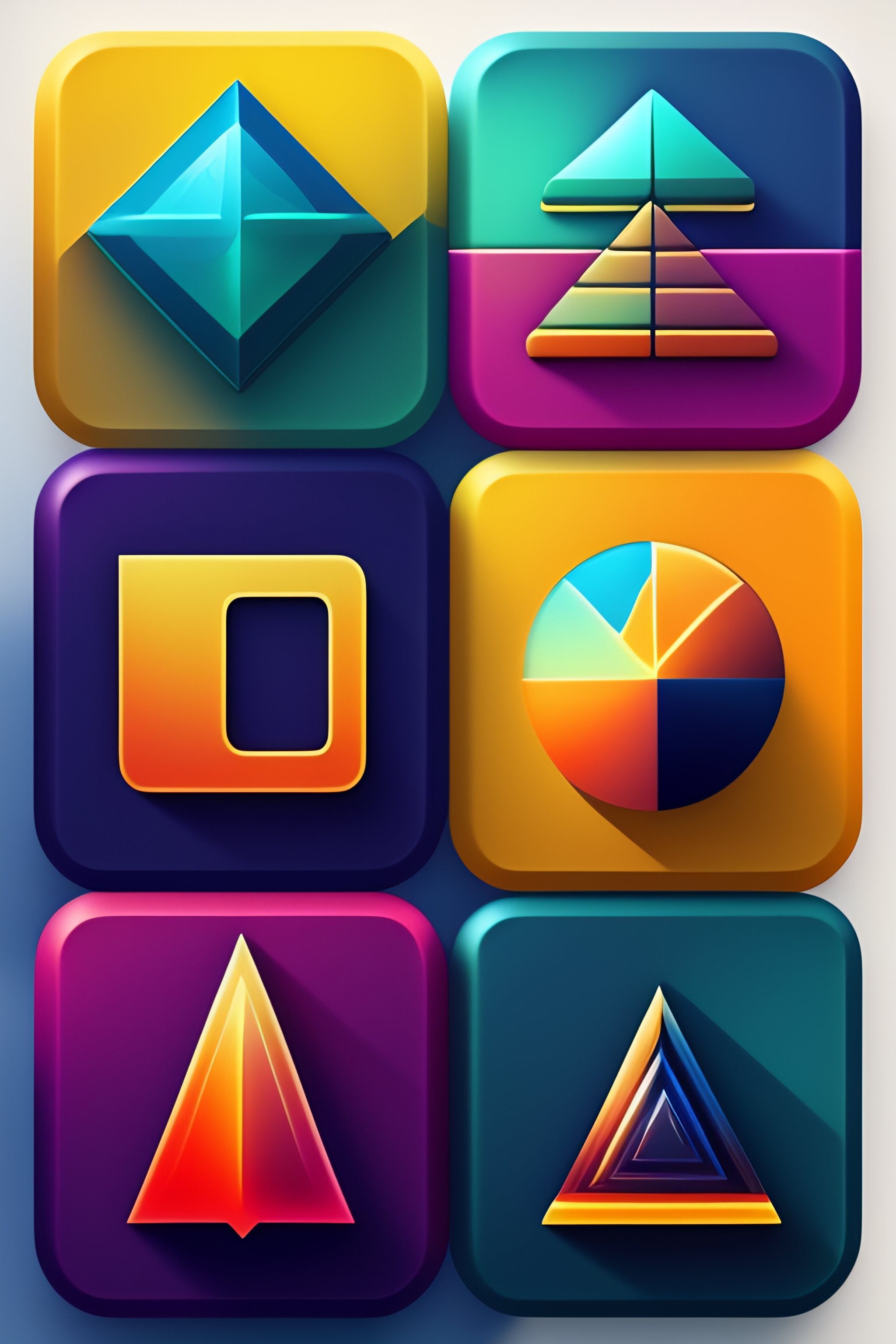 Lexica - Icon set, magic themed, flat background, behance