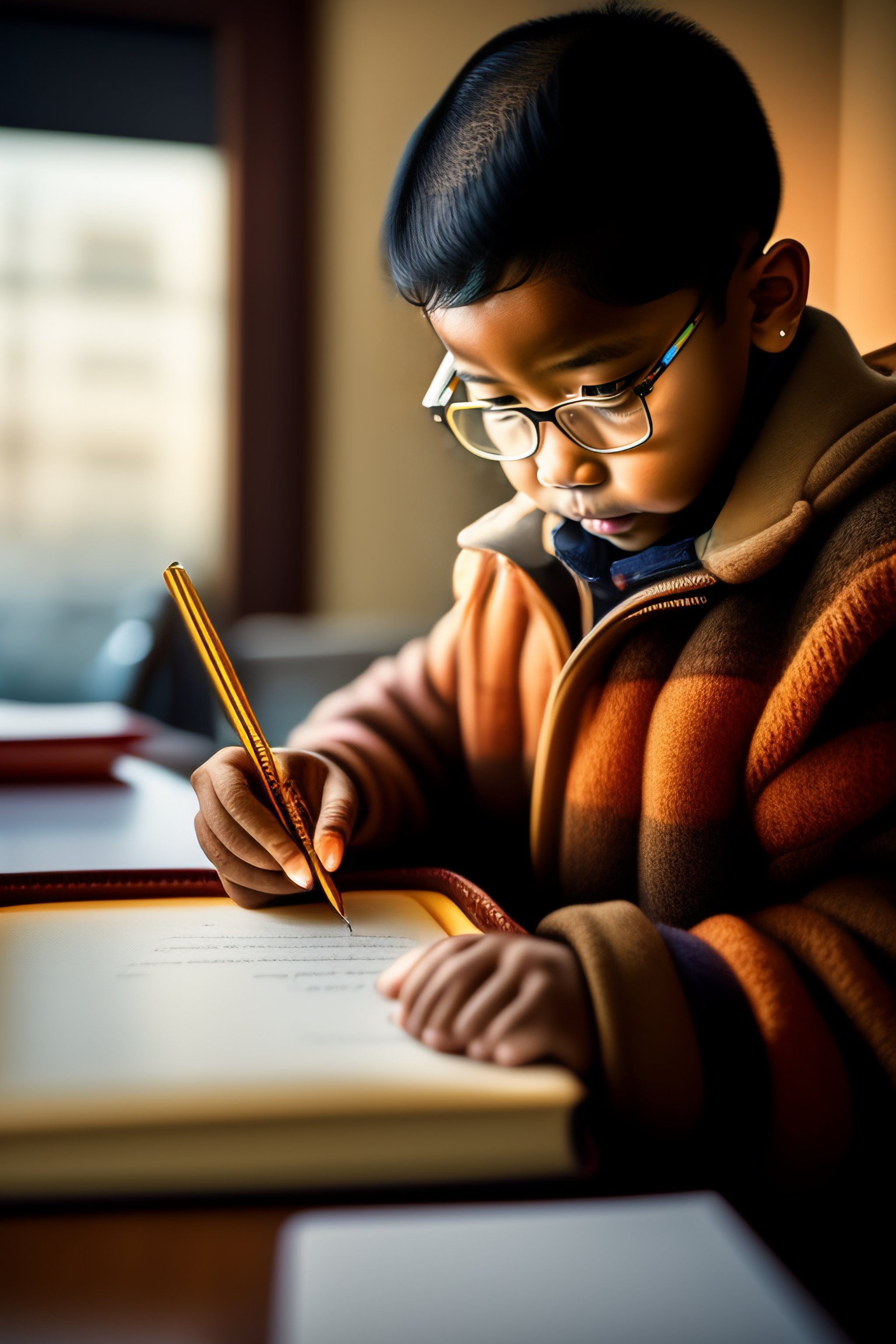 Lexica - Confident writer working autographing books place letters in ...