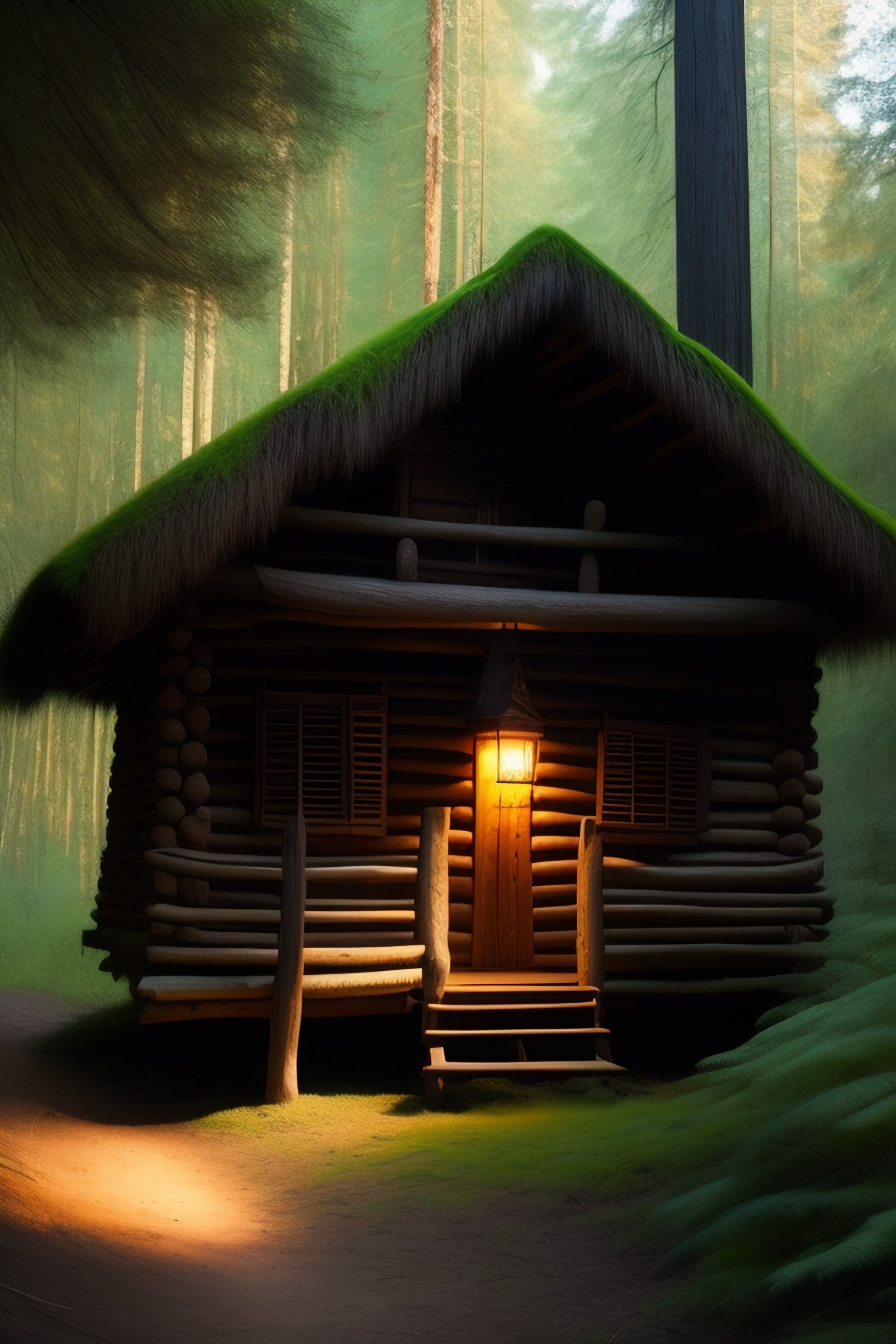 Lexica - Cabaña de madera rodeada por un bosque terrorifico no ...