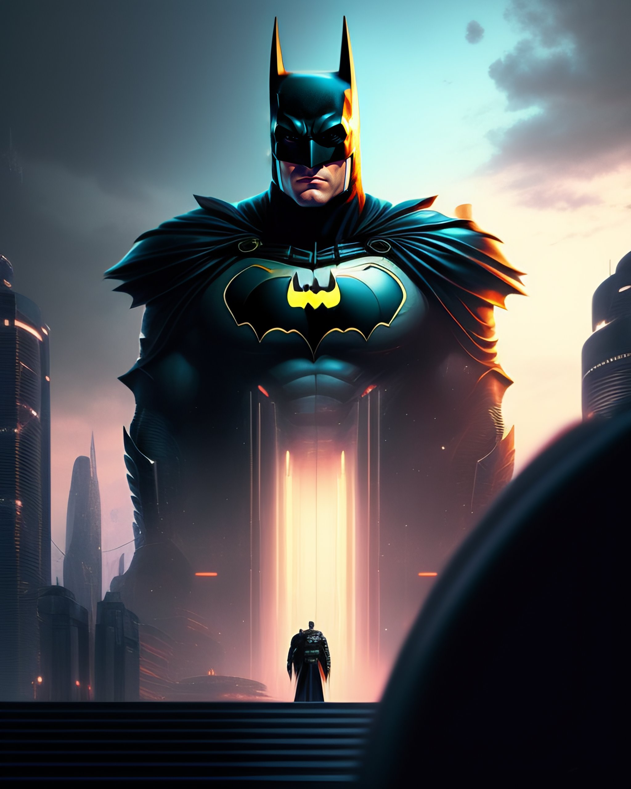 Lexica - Batman in futuristic dystopian city