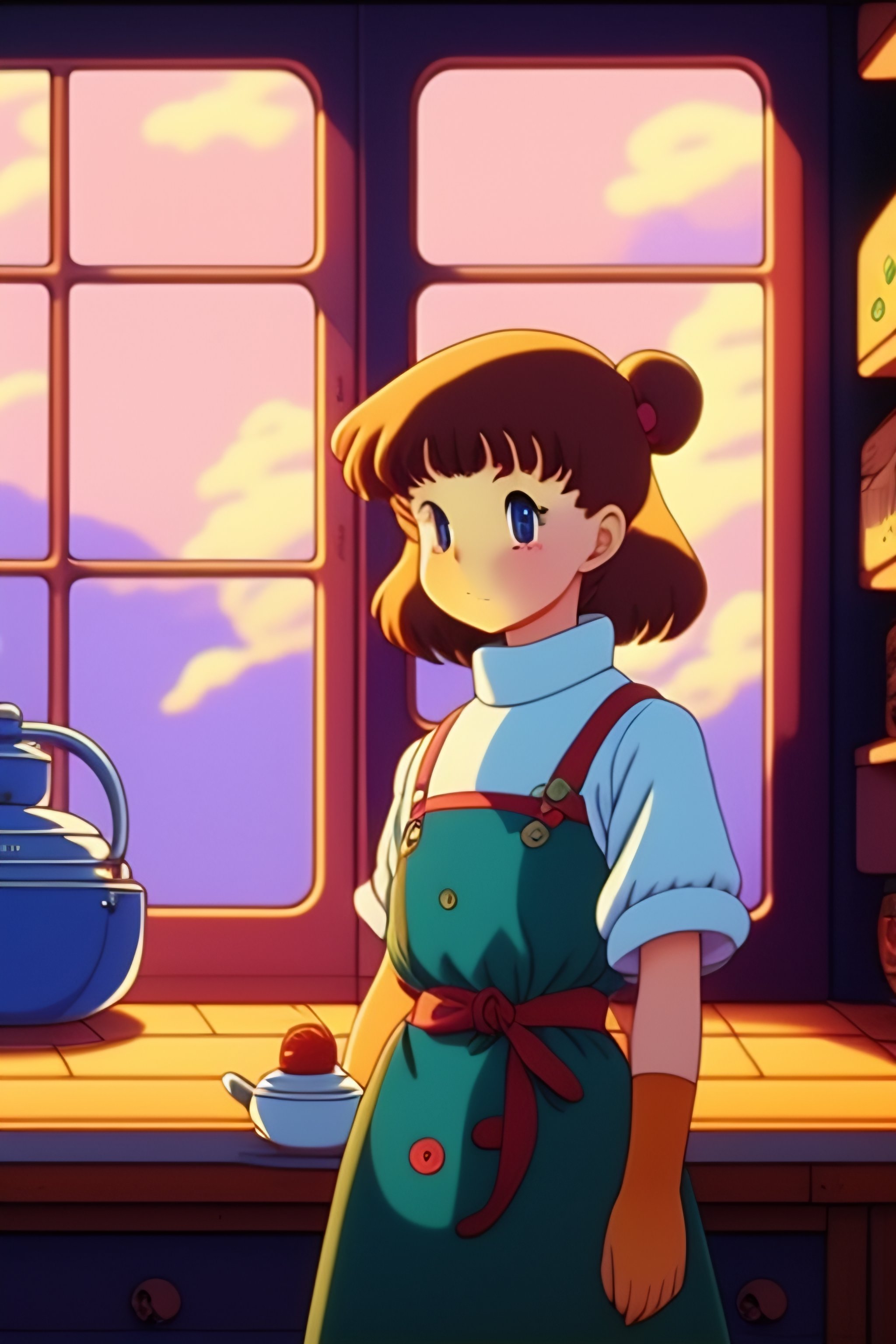 Lexica - Vintage anime screenshotof girl from Ponyo, 90’s anime ...