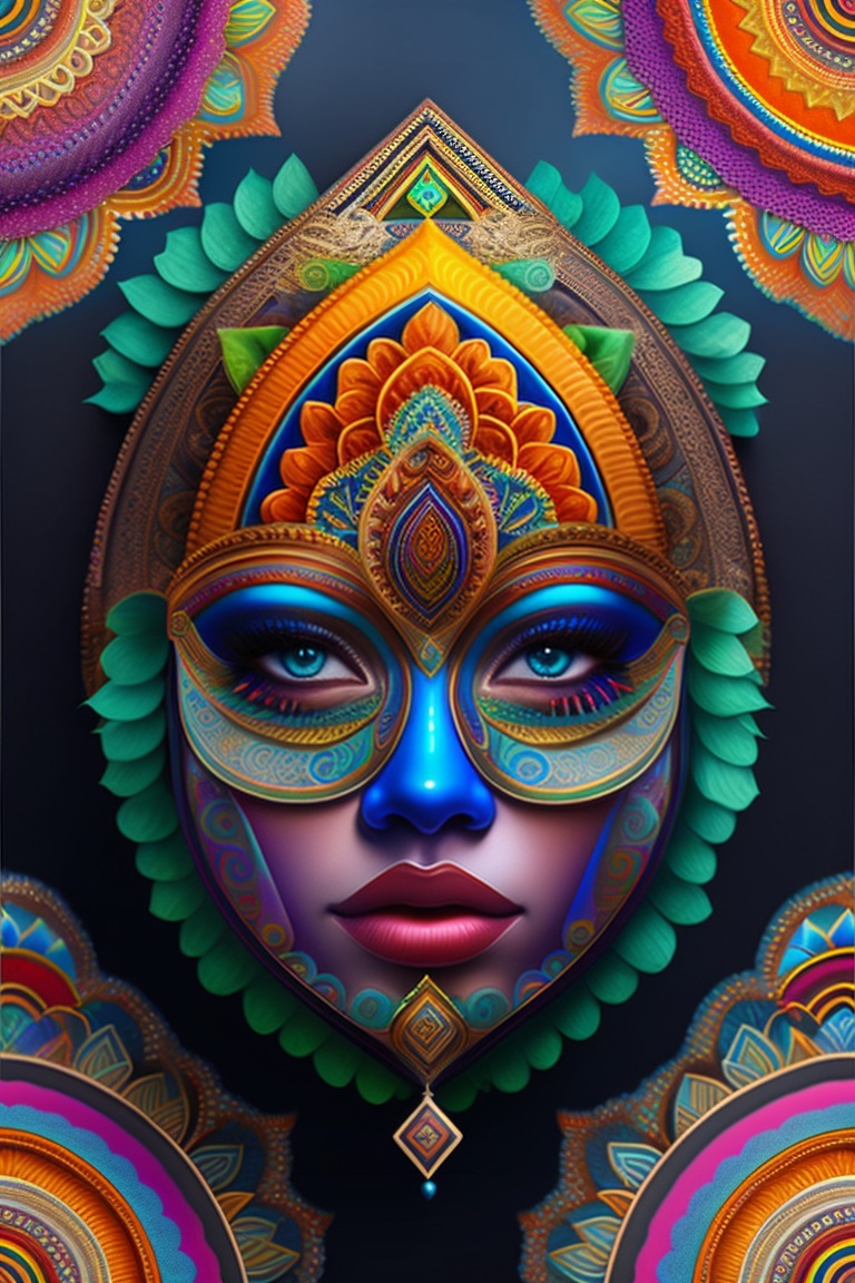 Lexica - World at, multicolor, mandala body, mandala face (cover)