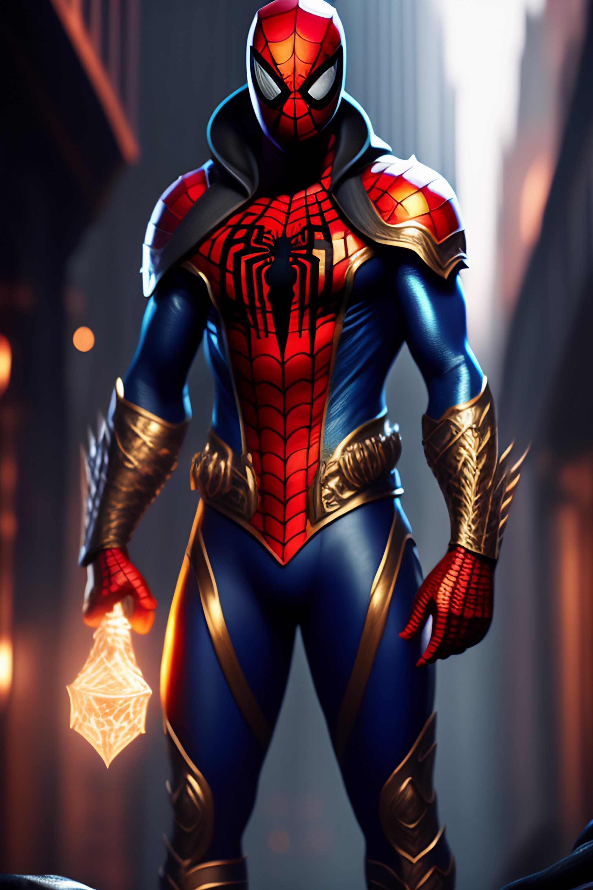 Lexica - Spiderman, intimidating d & d character holding giant warclub ...