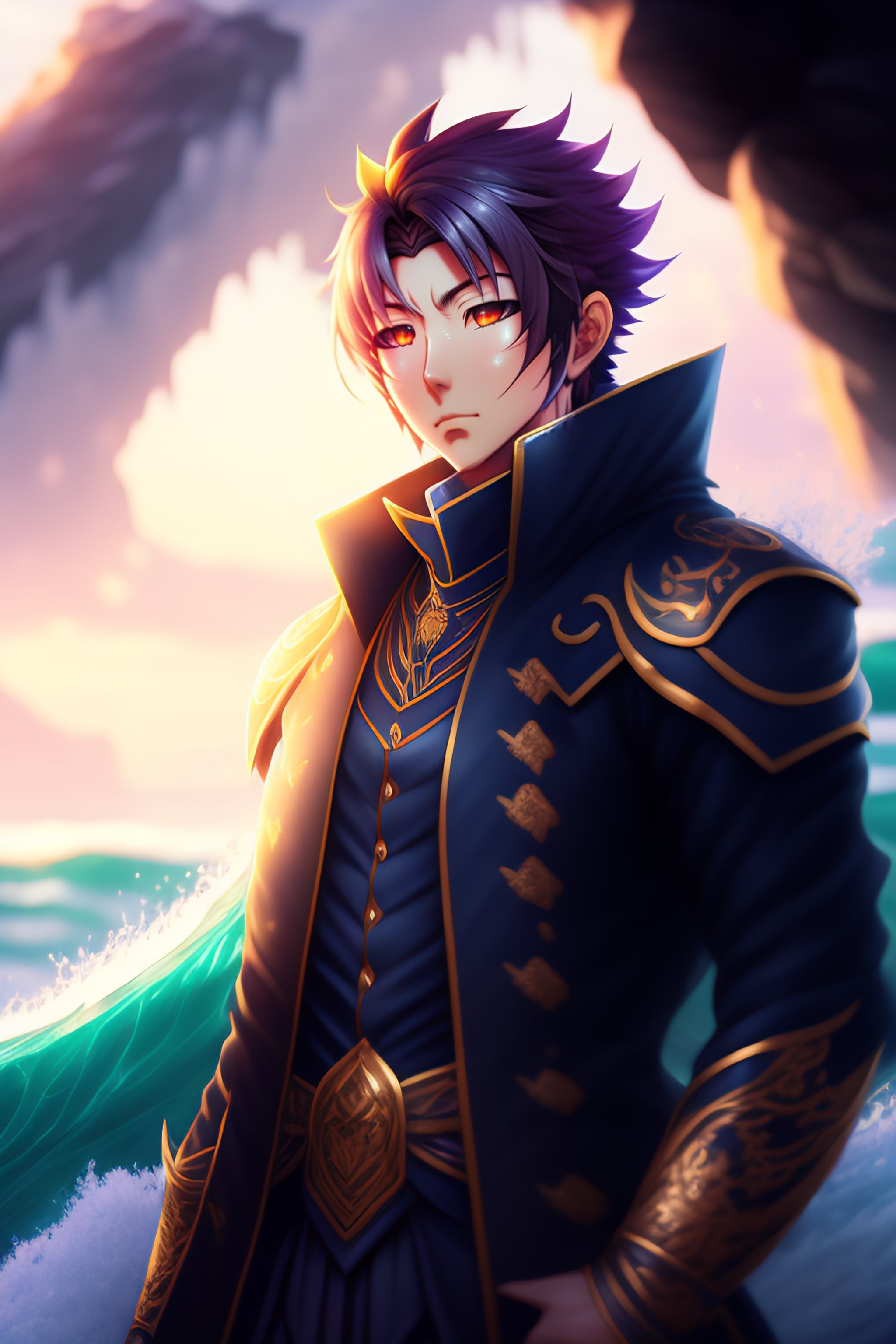 Lexica - Full body, anime style, shen-he, genshin, string pose, Dark ...