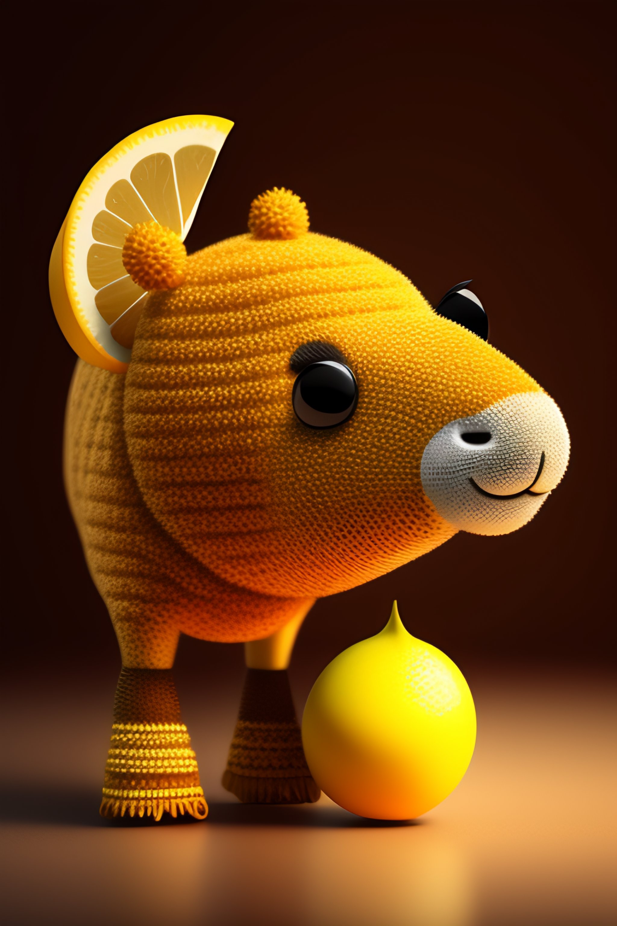 Lexica - A cute and adorable little camel made of lemon highly detailed ...