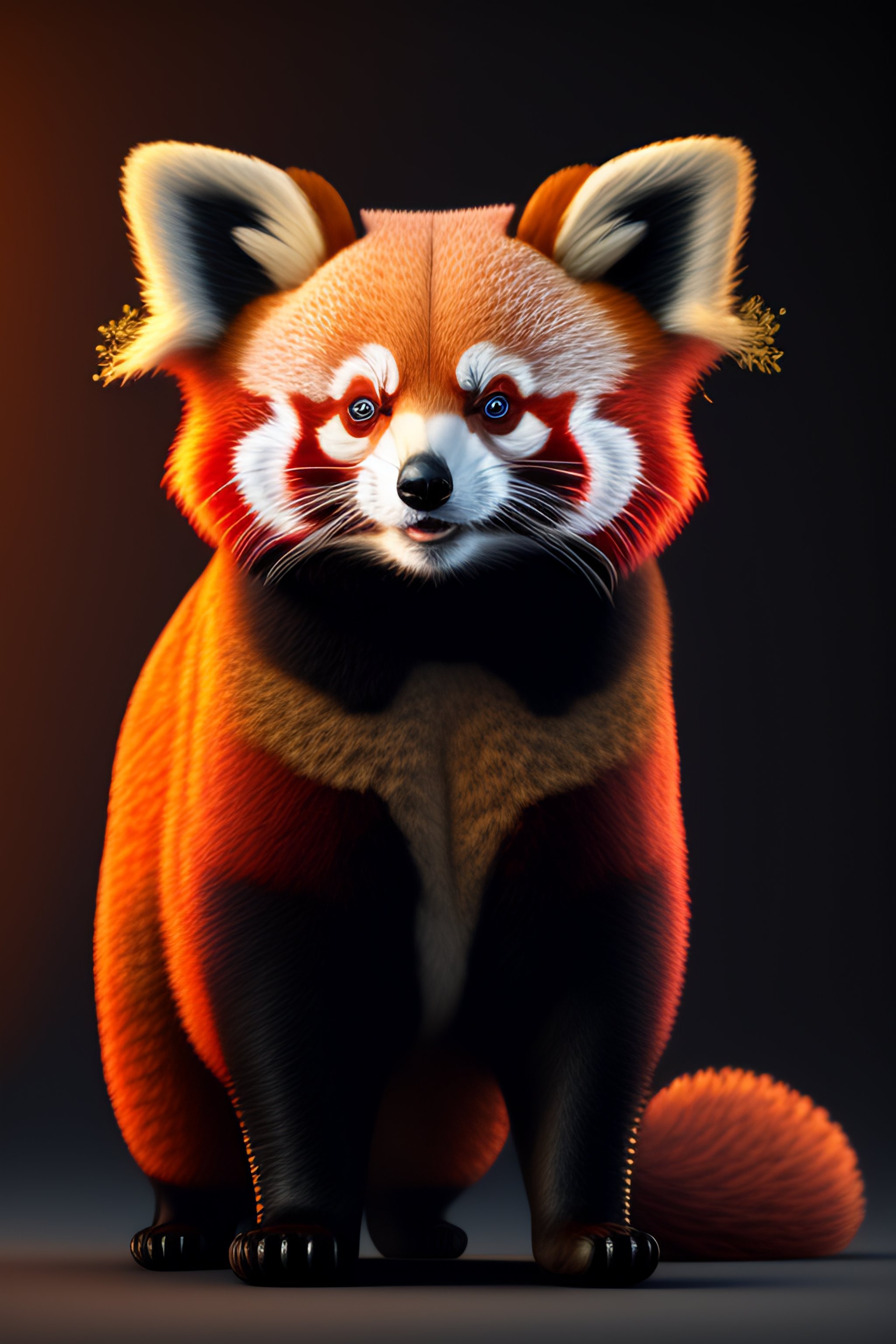 Lexica - A cartoonish red panda in a royal mantle , full body ...
