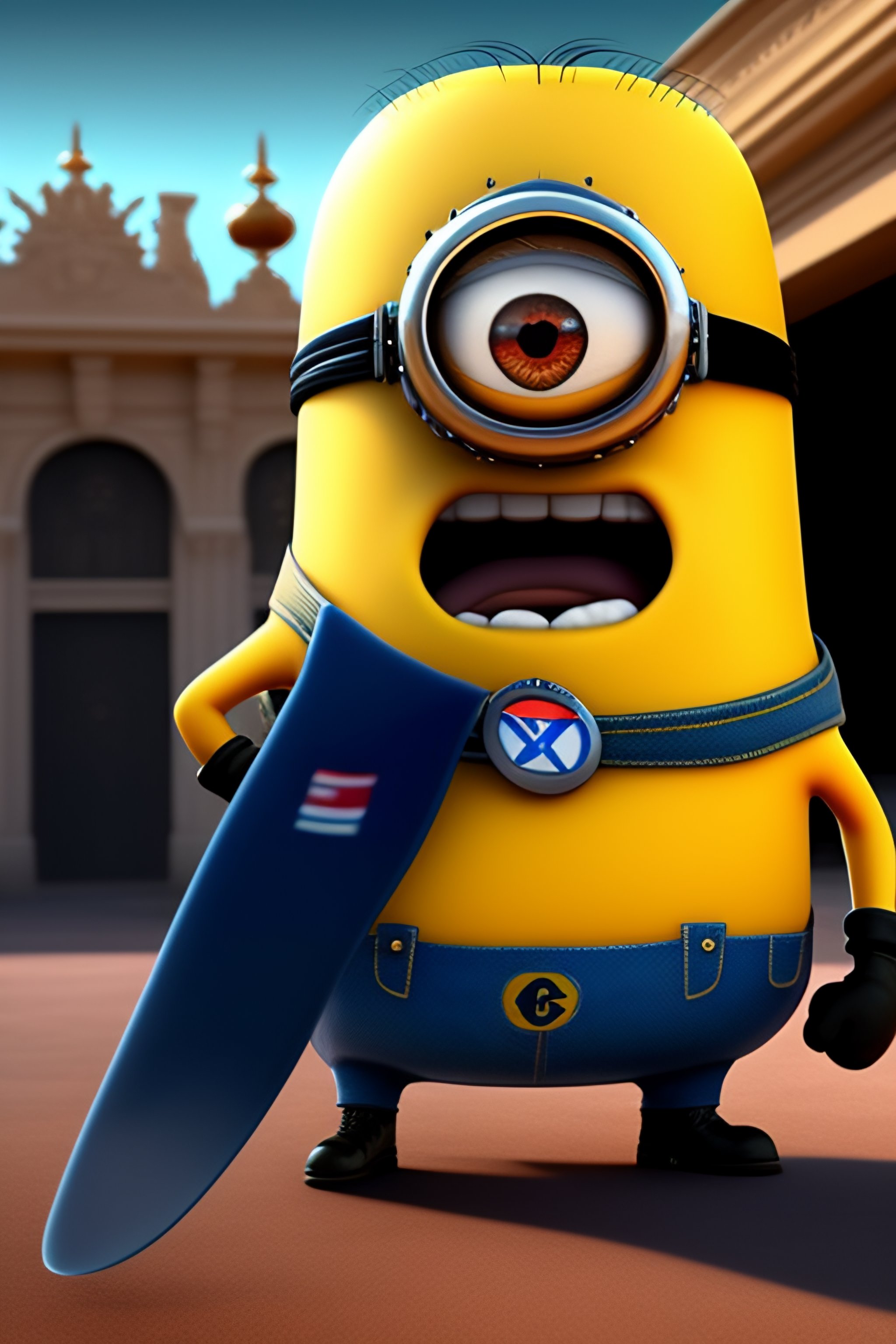Lexica - A minion from the movie gru despicable me fights against pedro ...