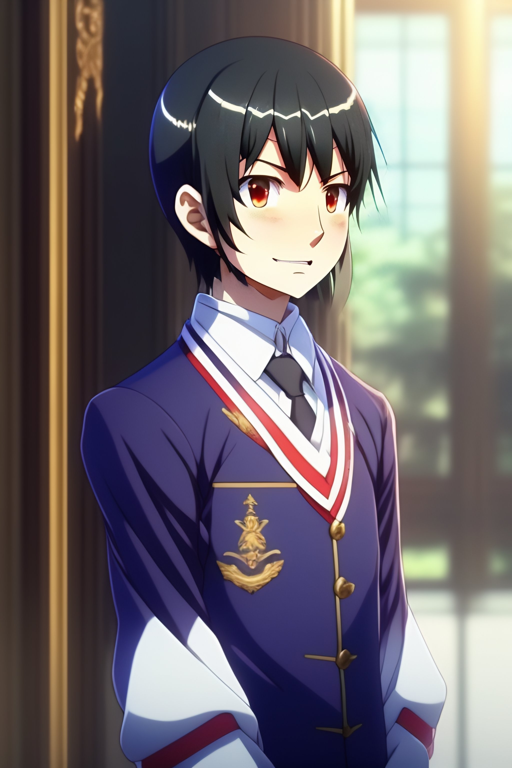 Lexica - Picture of 25yo young Sensei from anime wearing school uniform ...