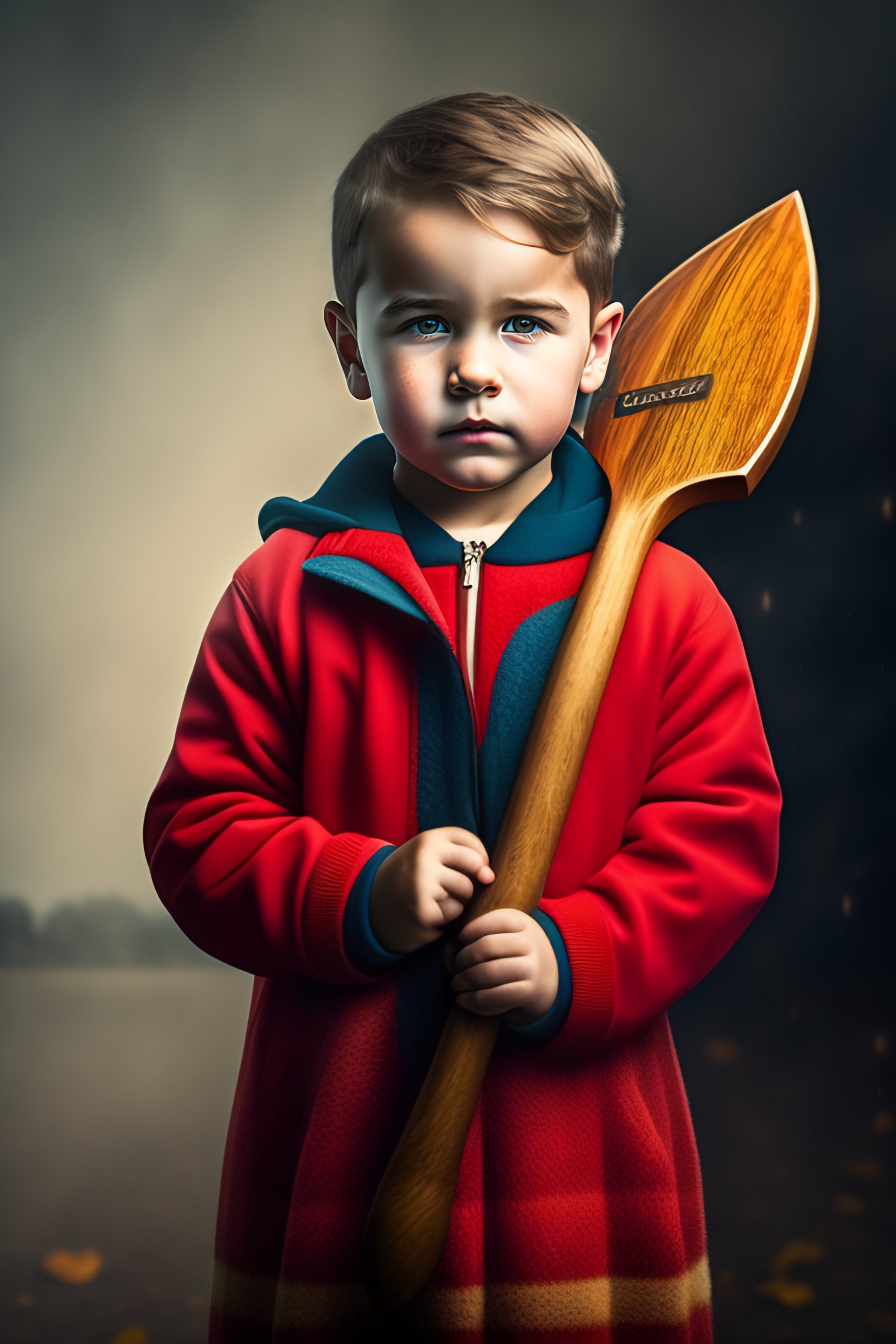 Lexica - A portrait of a child holding an axe