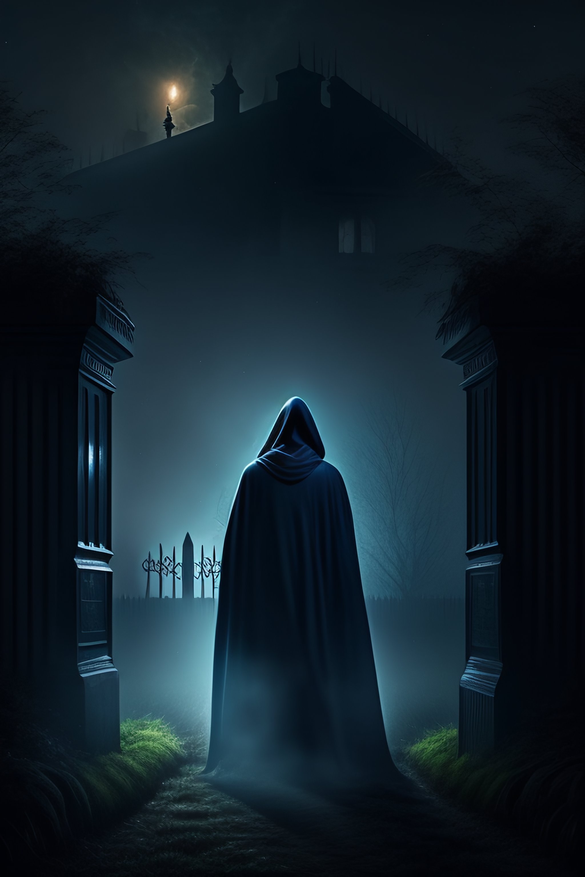 Lexica - Portrait of a scary dementor seen from the front in a ...