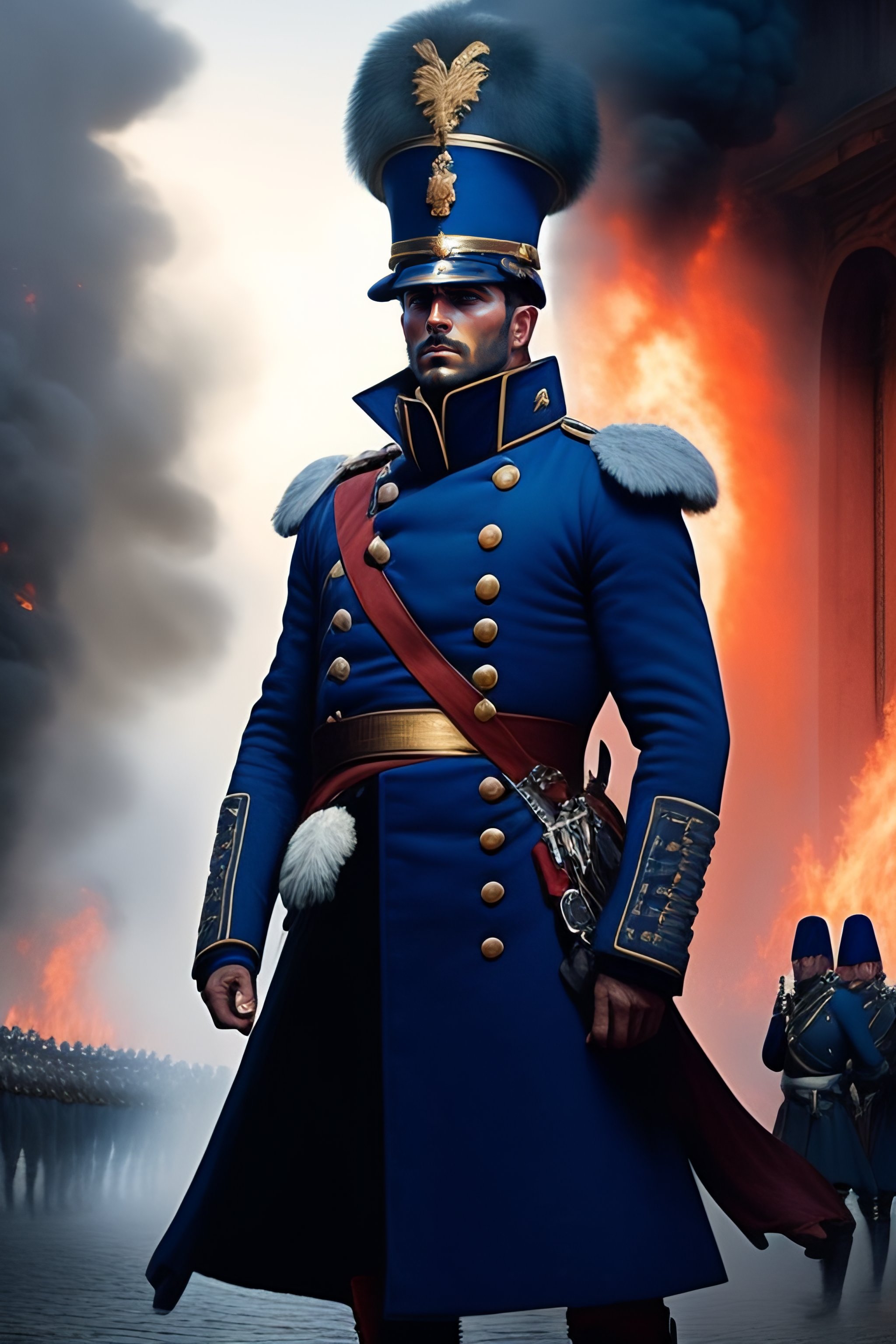 Lexica - Film-still shot of french Napoleonic soldiers with blue ...