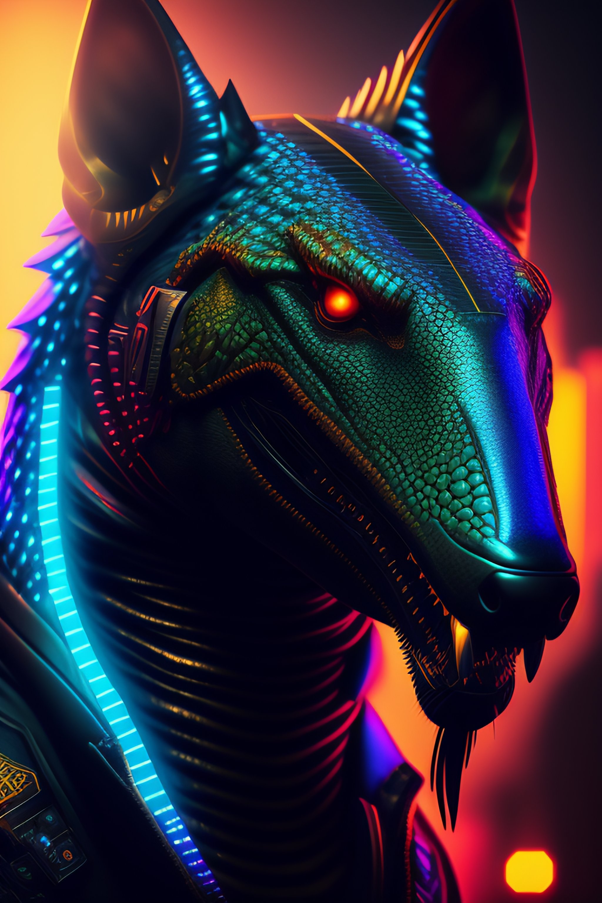 Lexica - A logo of cyberpunk caiman, 4k, highly detailled, badass ...
