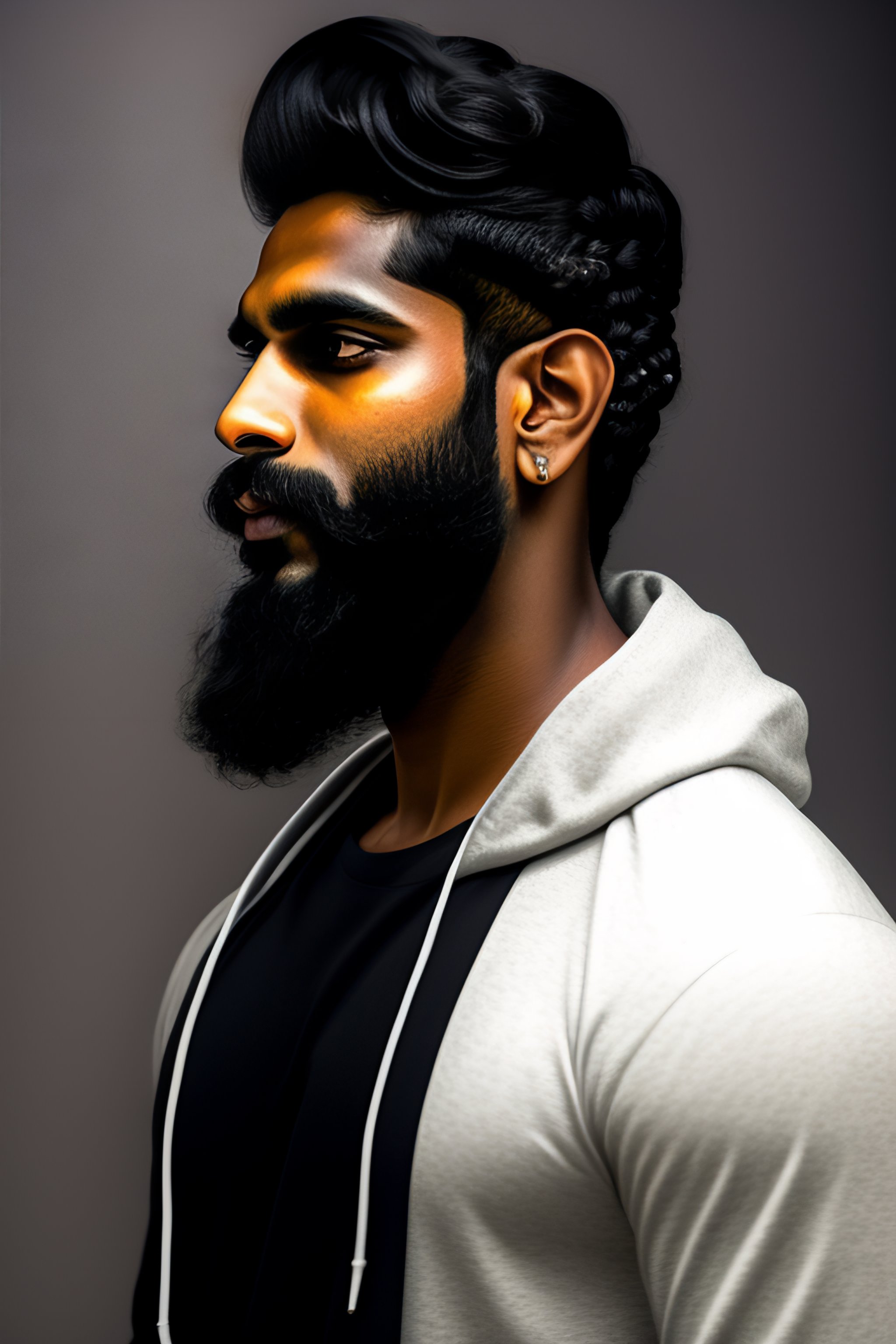 Lexica - Hyper detailed illustration of a south Indian male podcaster ...