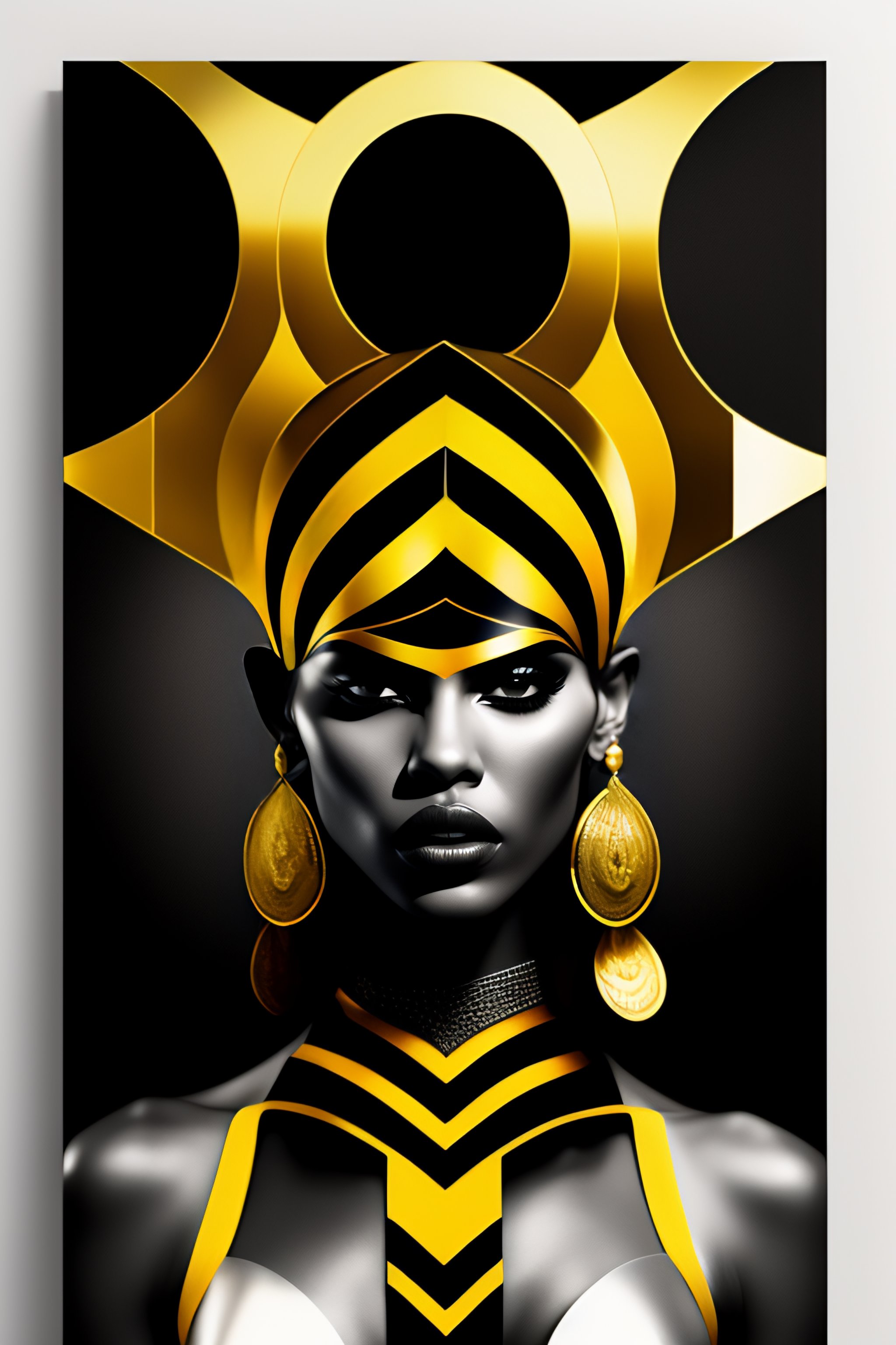 Lexica - Op art, hyper- Scandinavian body girl in pharaonic posture ...