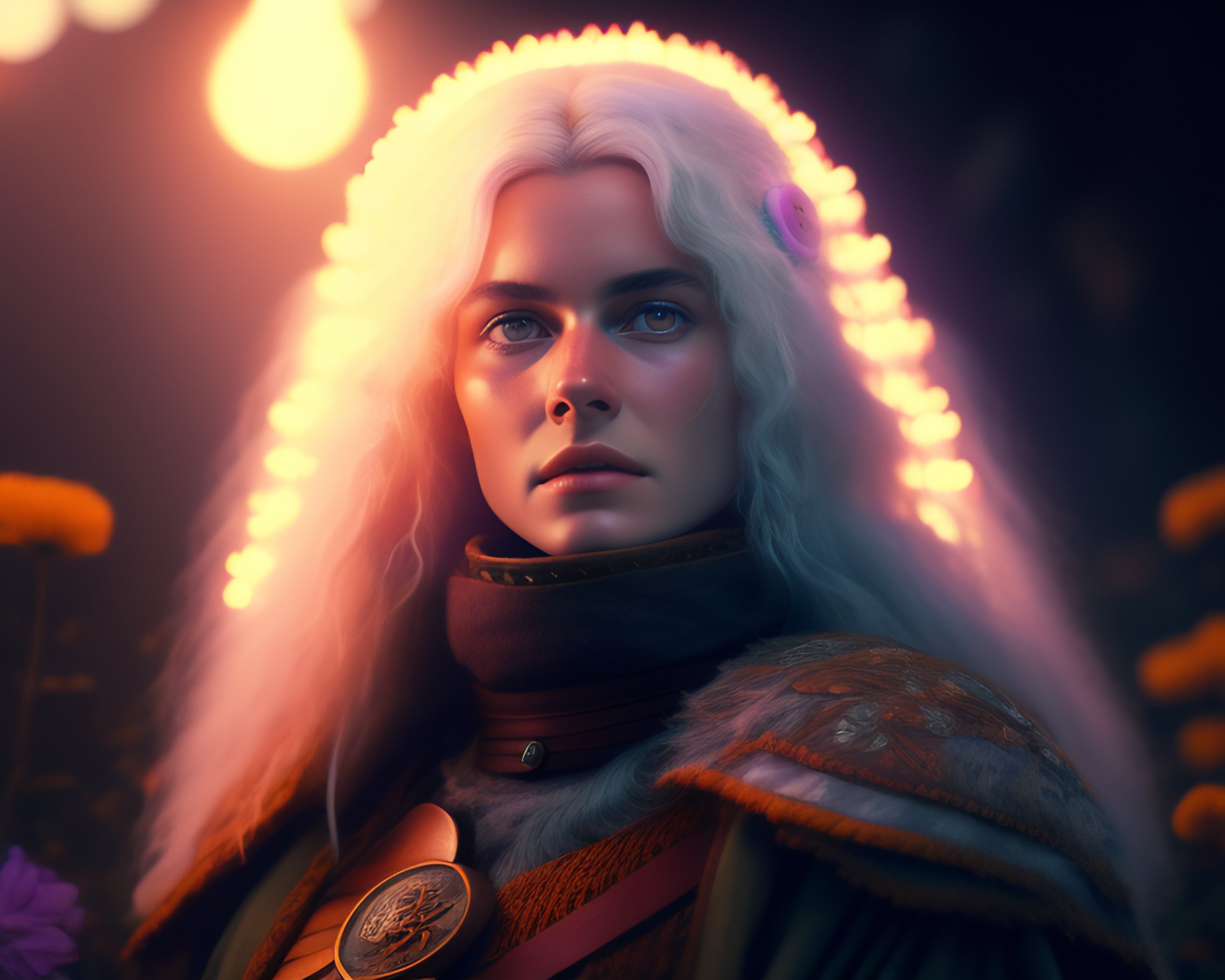 Lexica - Full body of a unkempt scruffy sleepless female cleric warrior ...