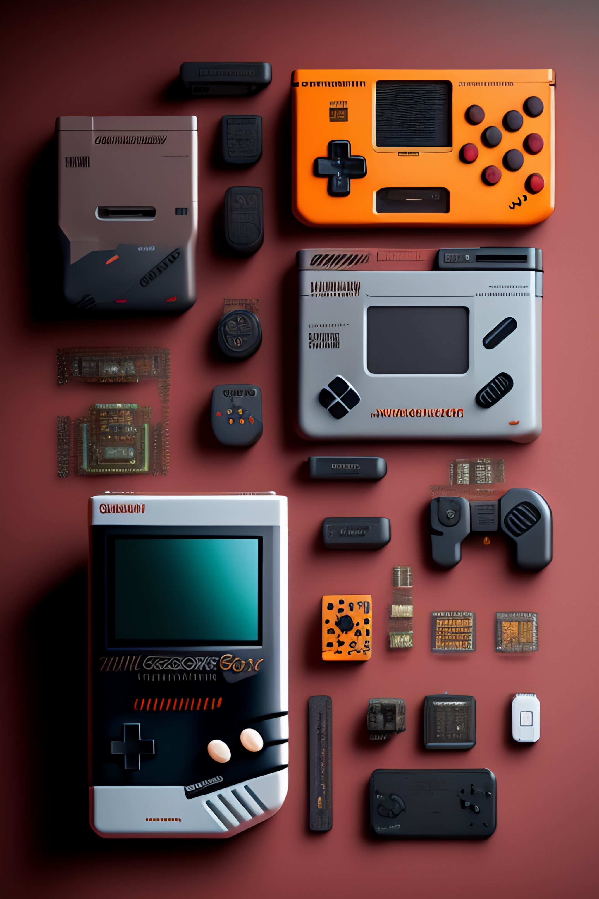 Lexica - Game boy console, Costumes and props, Knolling, Knolling ...