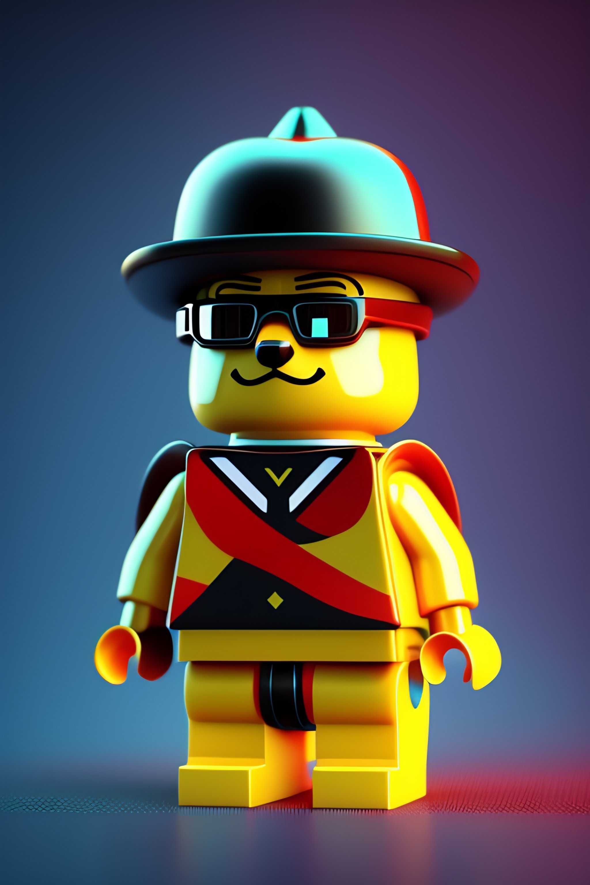 Lexica - Bad bunny, latin singer, lego figure style, 3d render ...